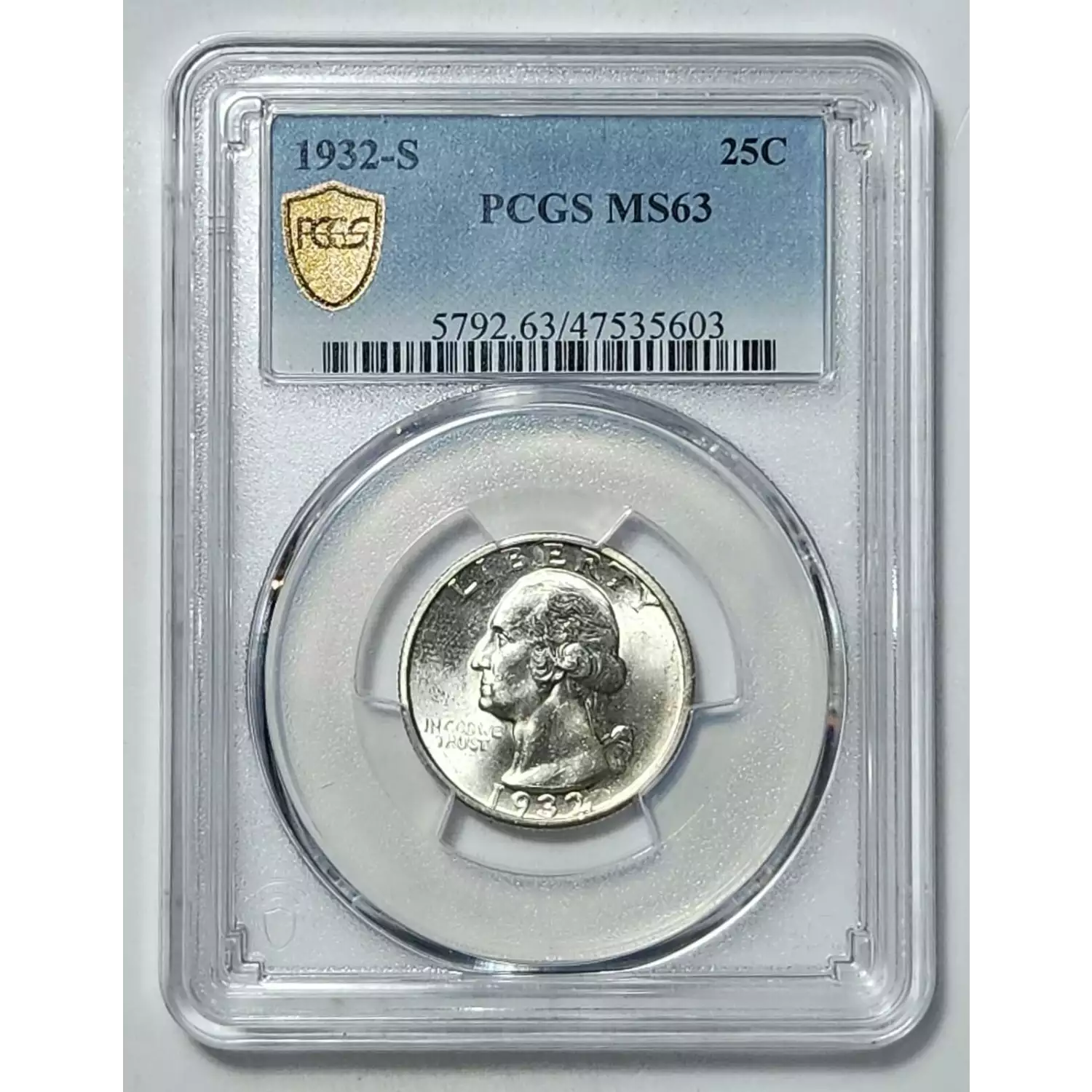 1932-S Washington Quarter PCGS MS-63 - WHITE! - Bob Paul Rare Coins