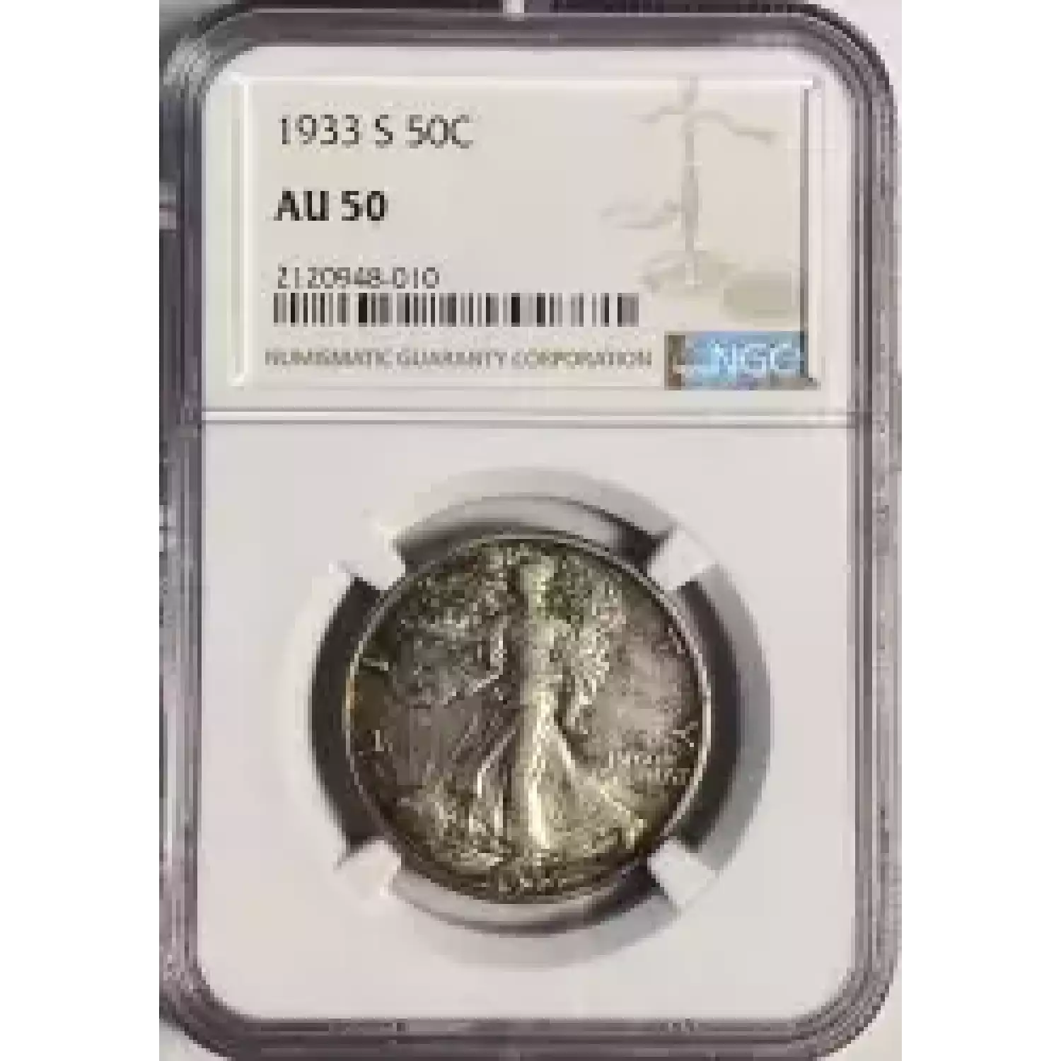1933-S Walking Liberty Half Dollar NGC AU-50 - Bob Paul Rare Coins