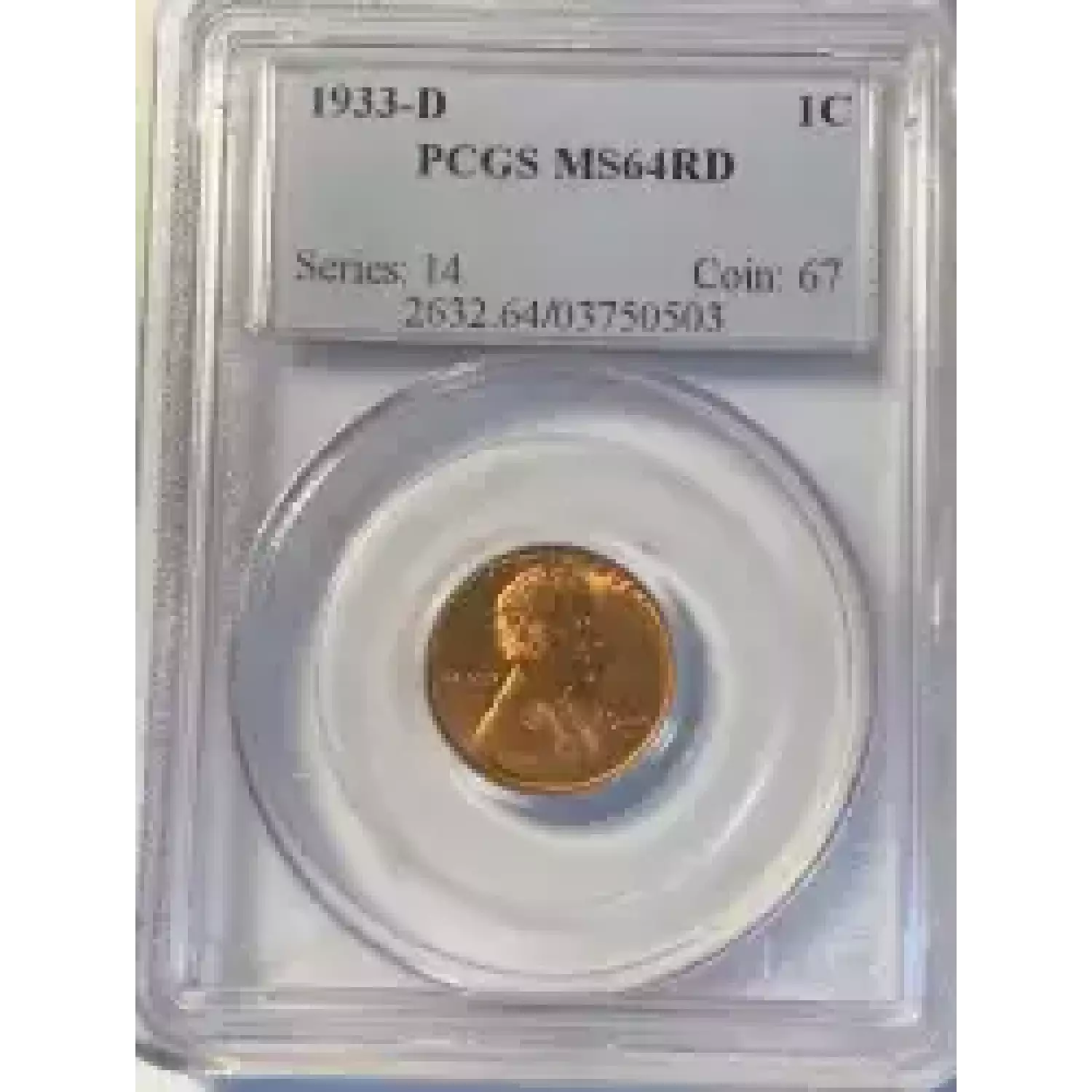 1933-D Small Cents Lincoln, Wheat Ears Reverse PCGS MS-64 RD - Bob Paul ...