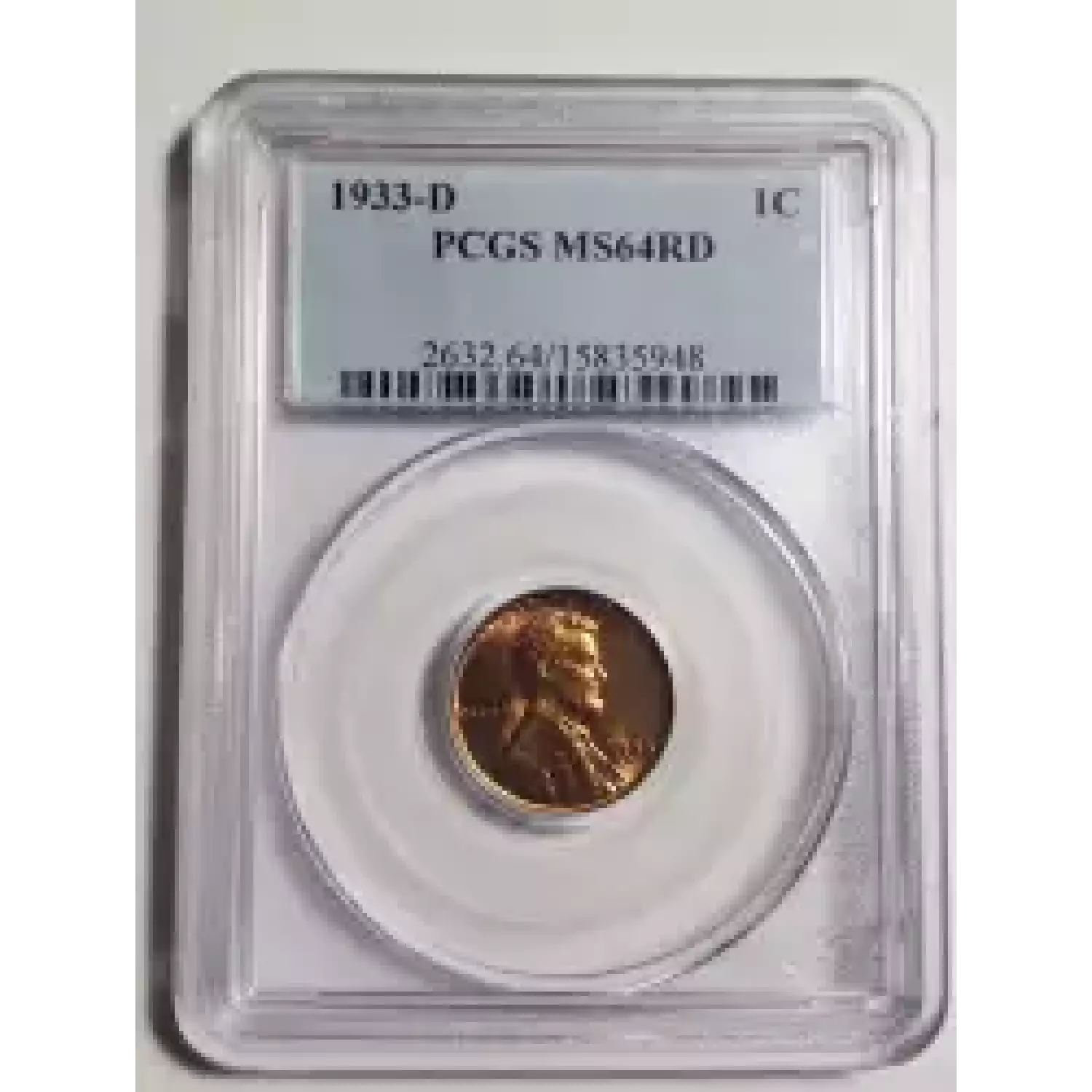 1933-D Small Cents Lincoln, Wheat Ears Reverse PCGS MS-64 RD - Bob Paul ...