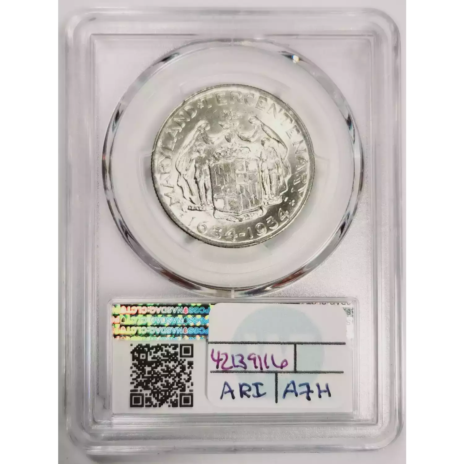 1934 Classic Commemorative Maryland Tercentenary PCGS MS-66 Maryland ...