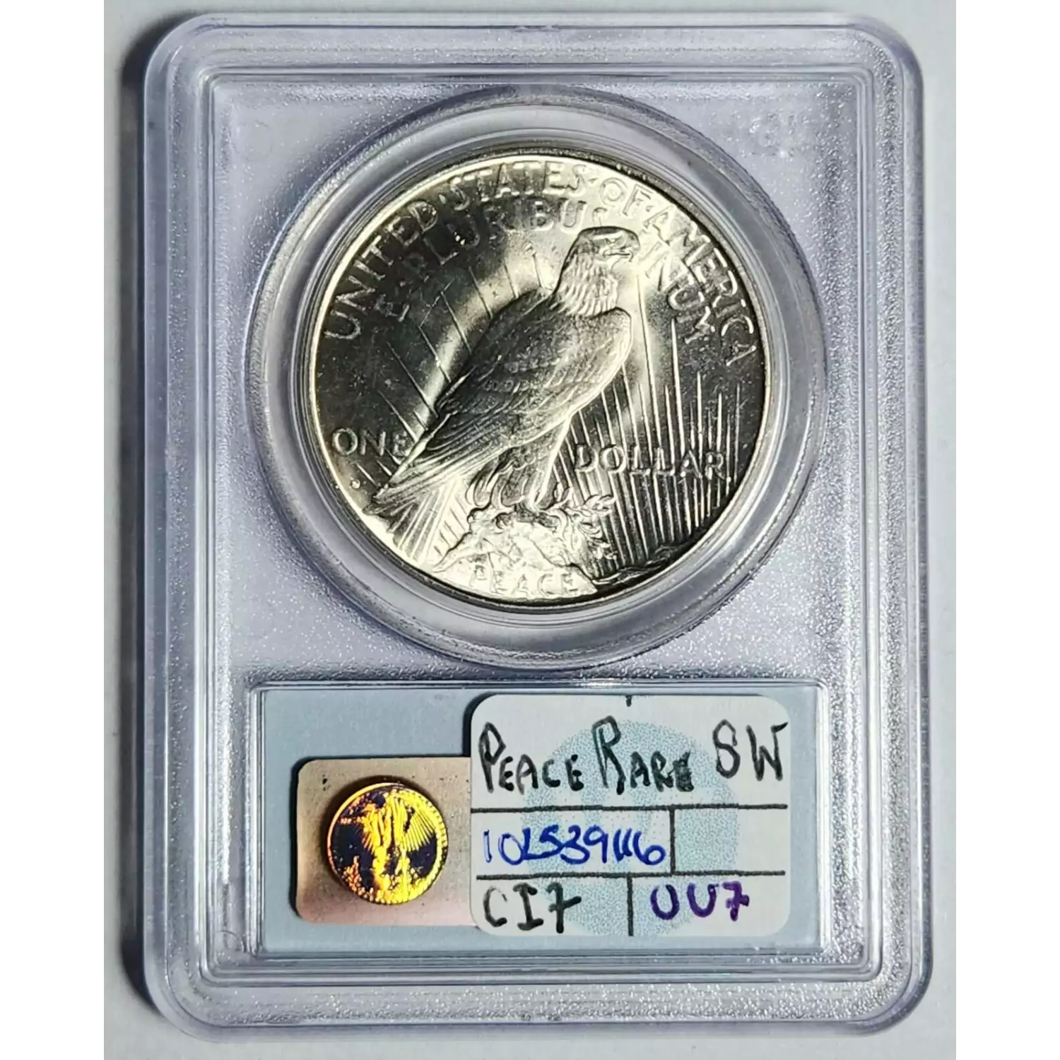 1934-D Peace Dollar PCGS MS-64 - PEACE RARE BW - CAC CAC, Sight White ...