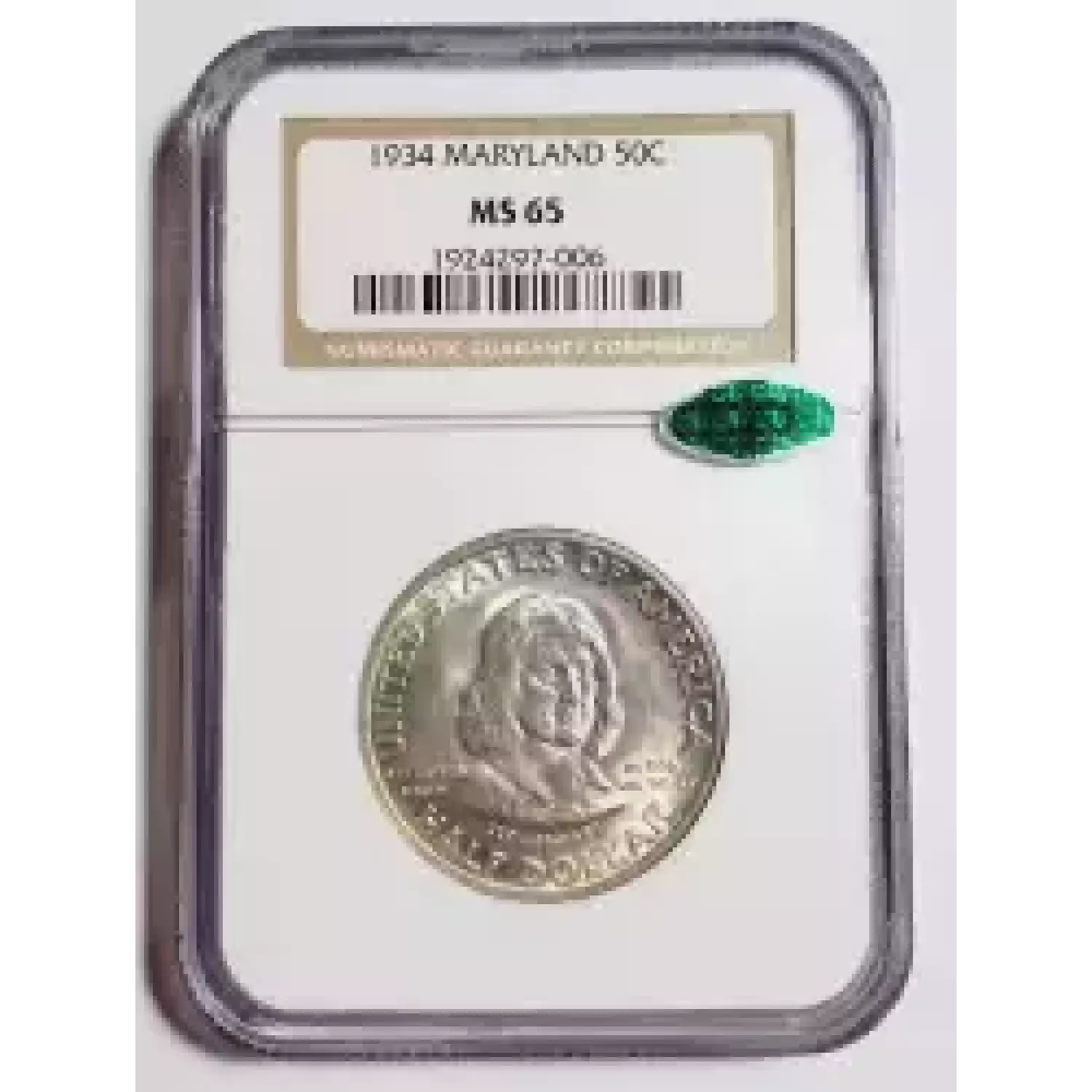 1934 Classic Commemorative Maryland Tercentenary NGC MS-65 MARYLAND CAC ...