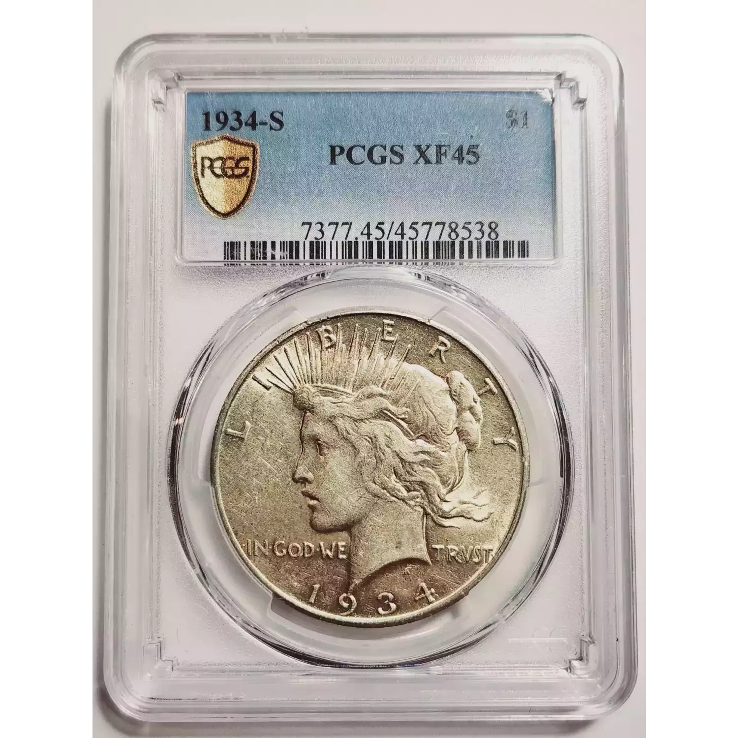 1934-S Peace Dollar PCGS XF-45 - Bob Paul Rare Coins