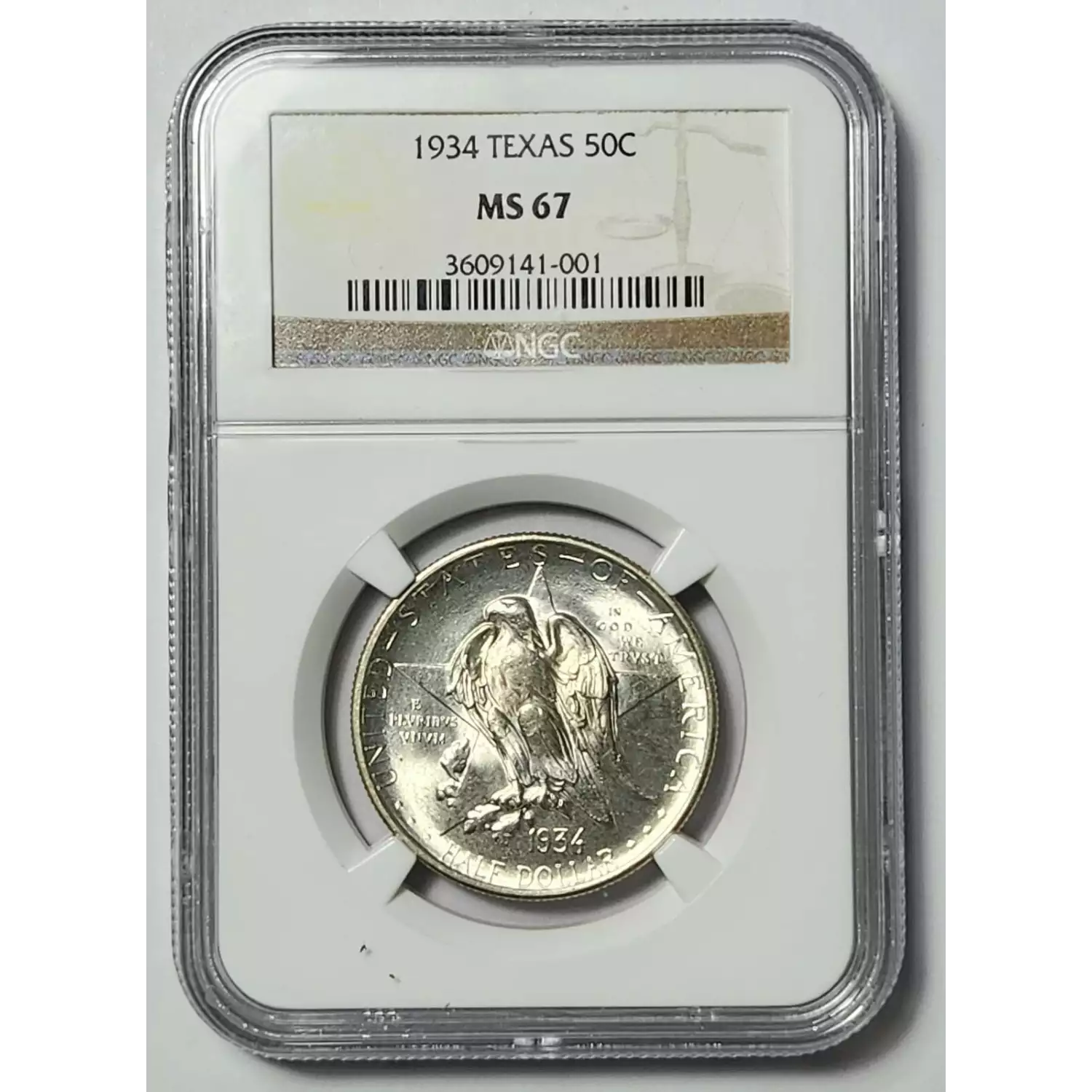 1934 Classic Commemorative Texas Independence Centennial NGC MS-67 ...