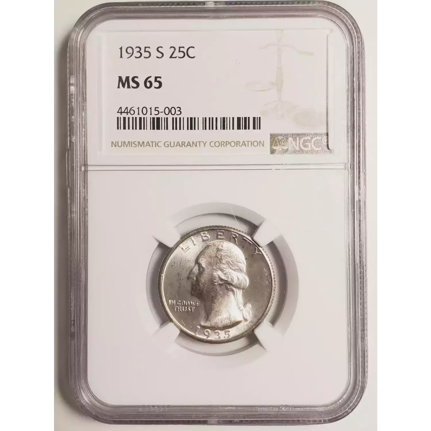 1935-S Washington Quarter NGC MS-65 - Bob Paul Rare Coins