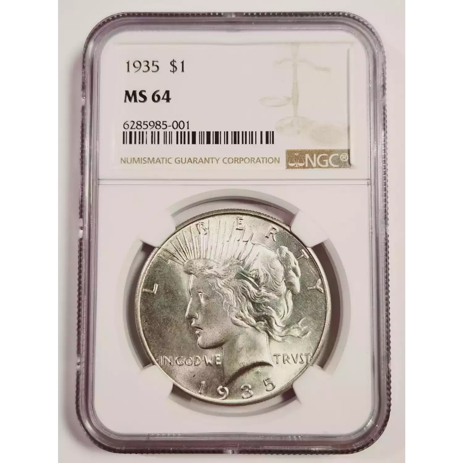 1935 Peace Dollar NGC MS-64 - Bob Paul Rare Coins