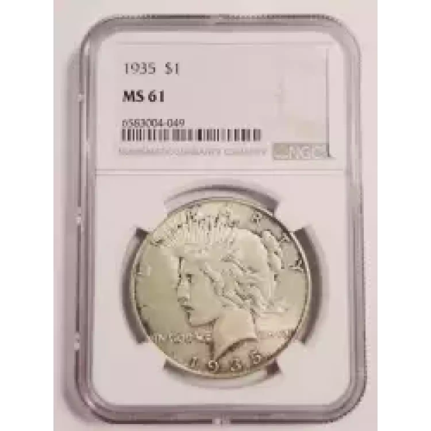 1935 Peace Dollar NGC MS-61 - Pretty - Bob Paul Rare Coins