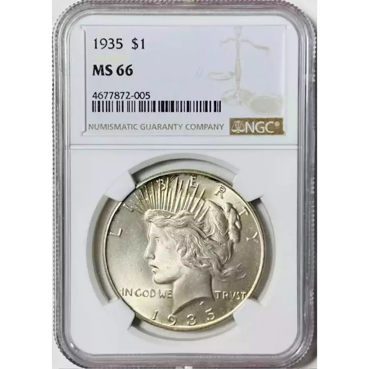 1935 Peace Dollar NGC MS-66 - Bob Paul Rare Coins