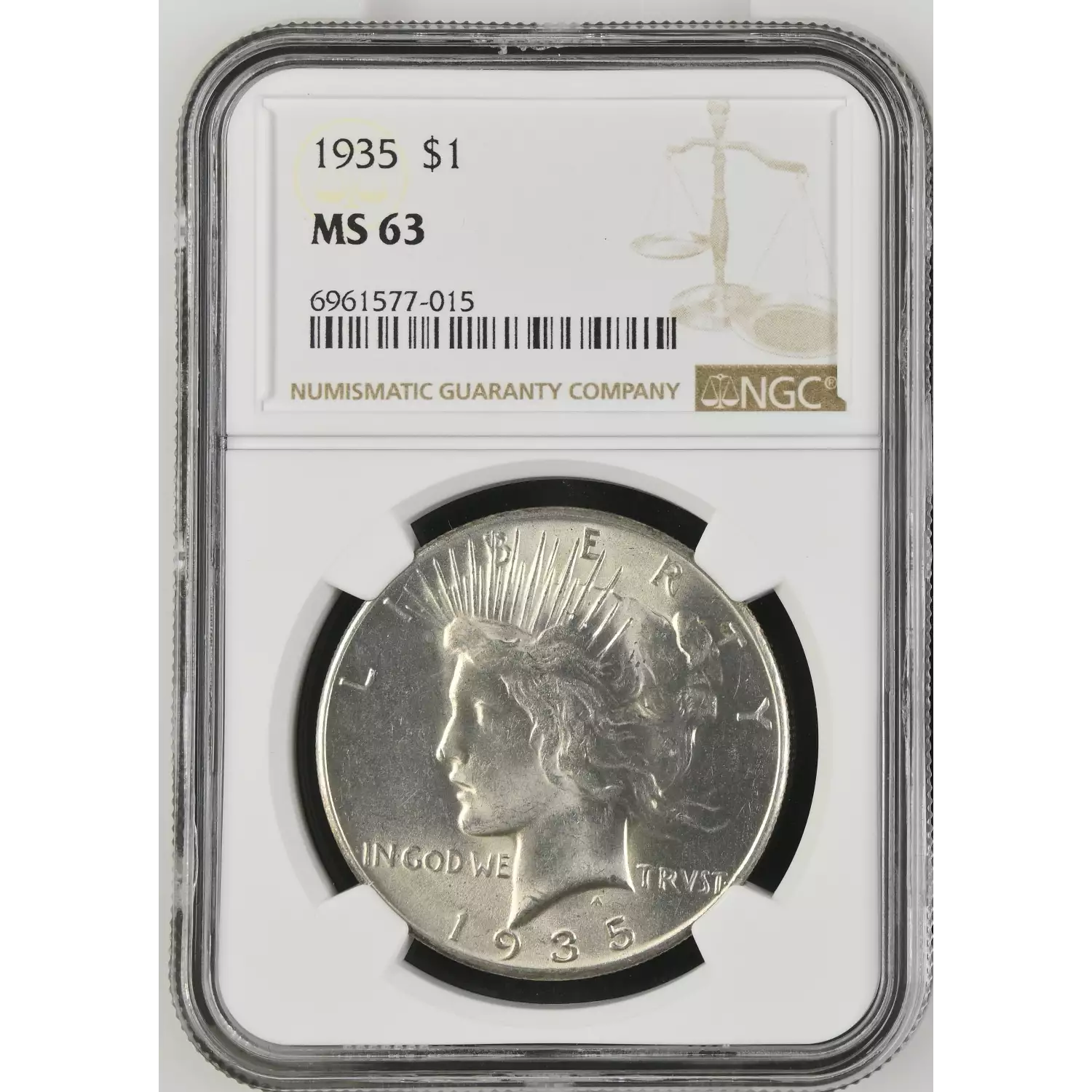 1935 Peace Dollar NGC MS-63 - Bob Paul Rare Coins