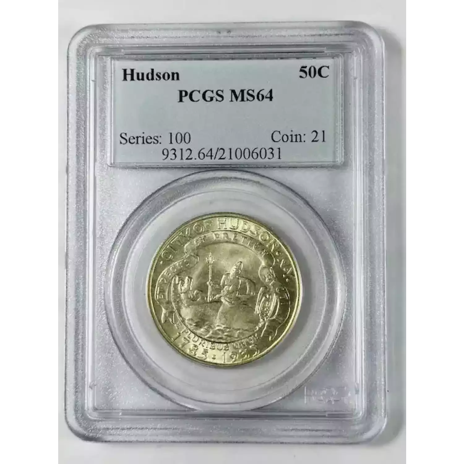 1935 Classic Commemorative Hudson, New York, Sesquicentennial PCGS MS ...