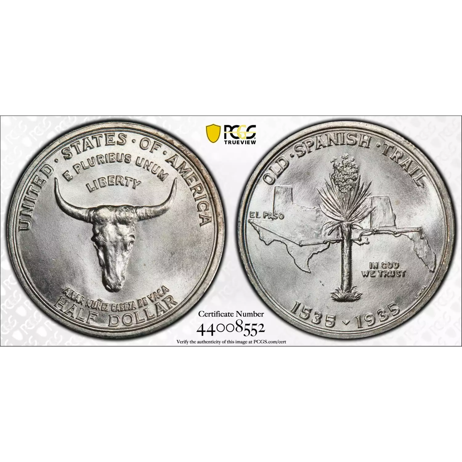 1935 PCGS MS-66 Spanish Trail (WOW!) Classic Commemorative Old Spanish ...