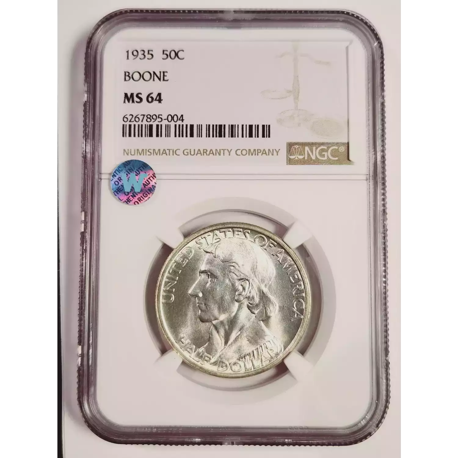 1935 Classic Commemorative Daniel Boone Bicentennial NGC MS-64 BOONE ...