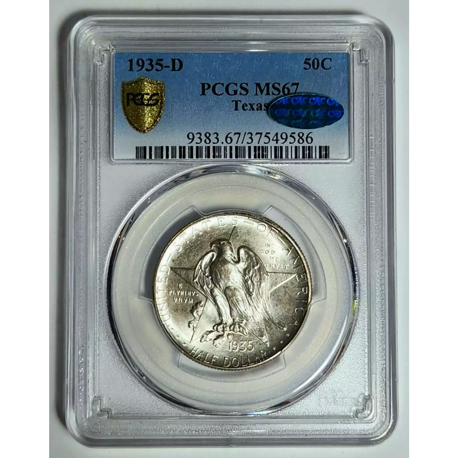 1935-D Classic Commemorative Texas Independence Centennial PCGS MS-67 Texas CAC - Bob Paul Rare ...