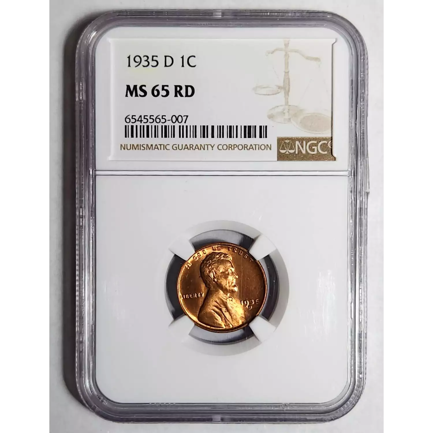 1935-D Small Cents Lincoln, Wheat Ears Reverse NGC MS-65 RD - Bob Paul ...