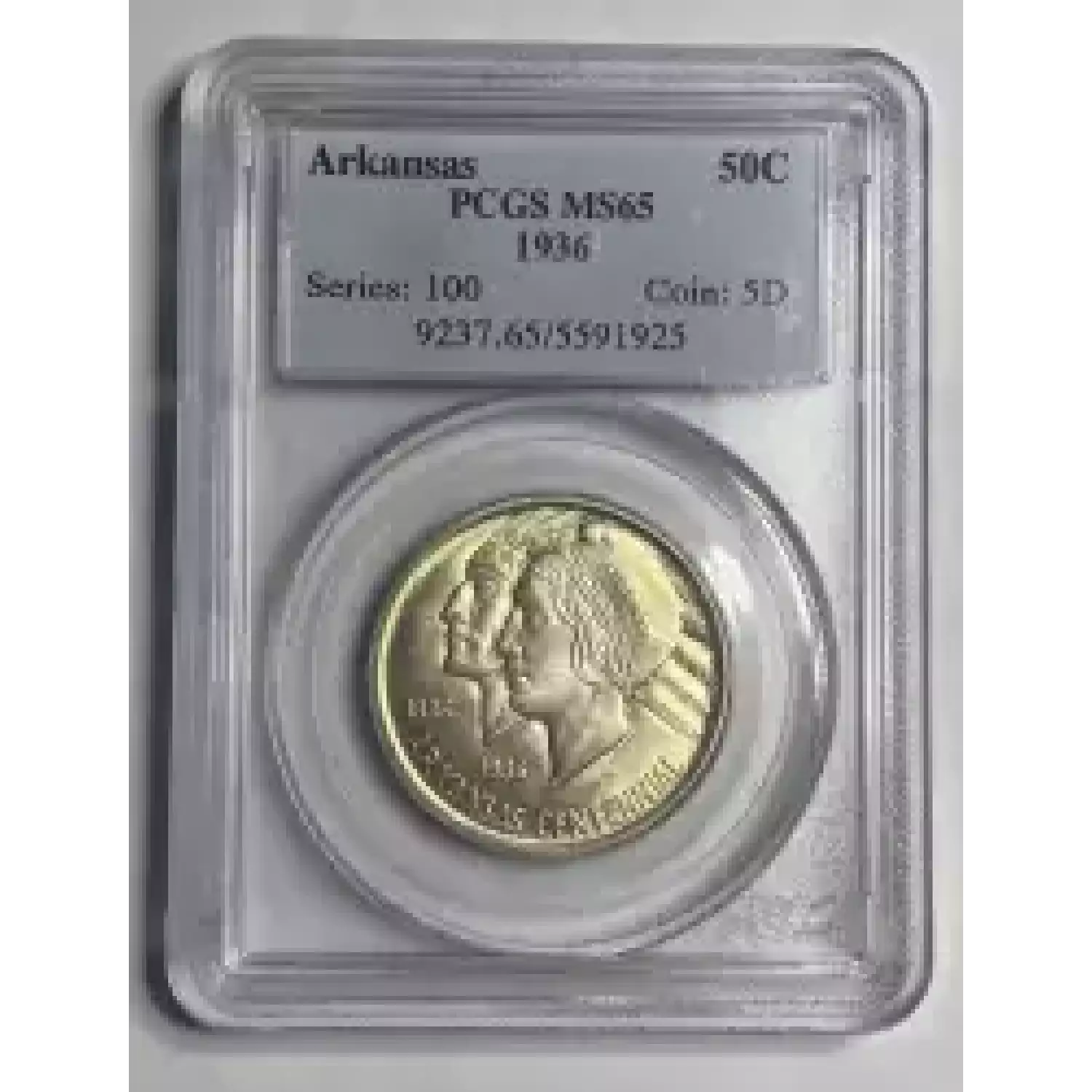 1936 Classic Commemorative Arkansas Centennial PCGS MS-65 Arkansas ...