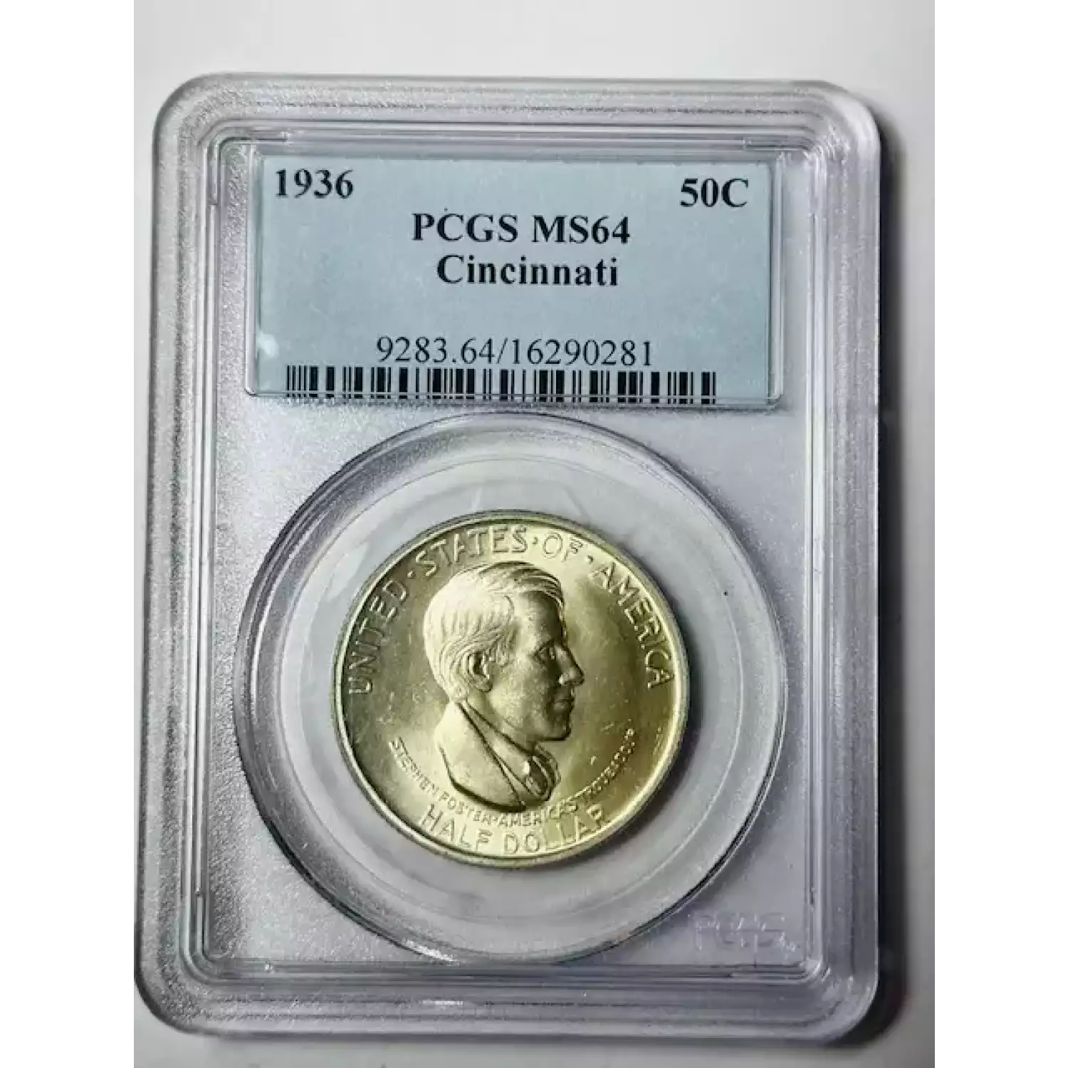 1936 Cincinnati Commemorative PCGS MS-64 Cincinnati- Premium Quality ...