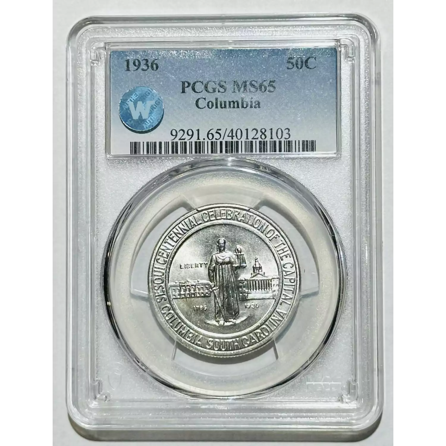 1936 Classic Commemorative Columbia, South Carolina, Sesquicentennial ...