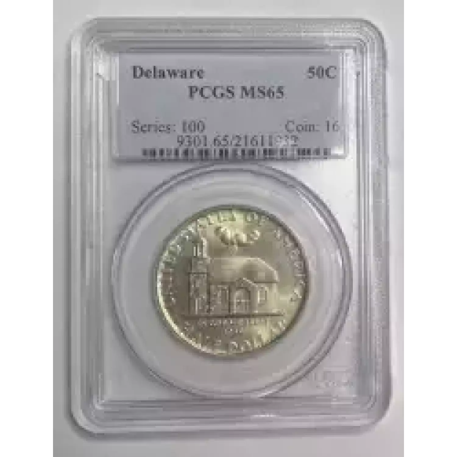 1936 Classic Commemorative Delaware Tercentenary PCGS MS-65 Delaware ...