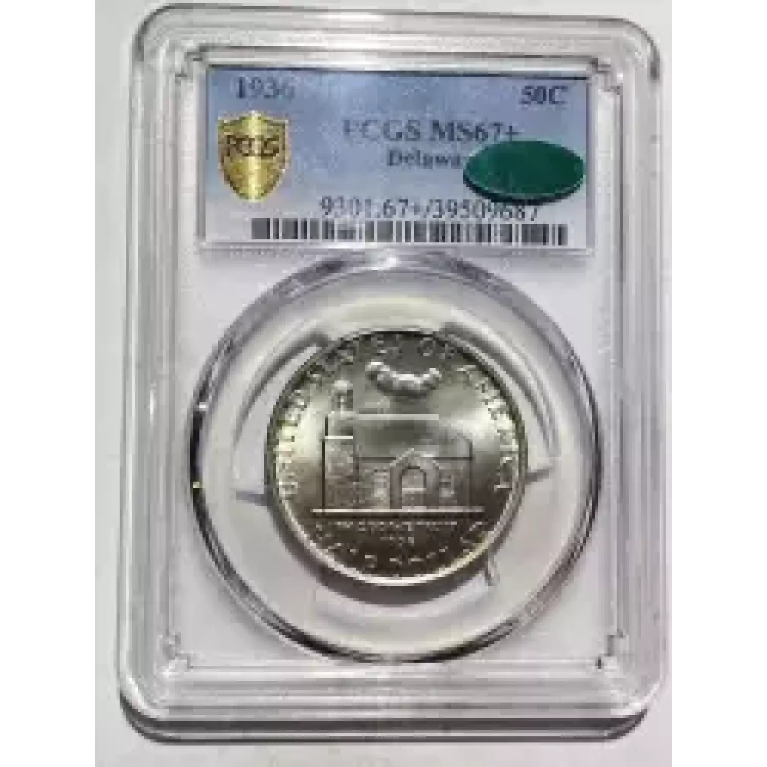 1936 Classic Commemorative Delaware Tercentenary PCGS MS-67+ Delaware ...