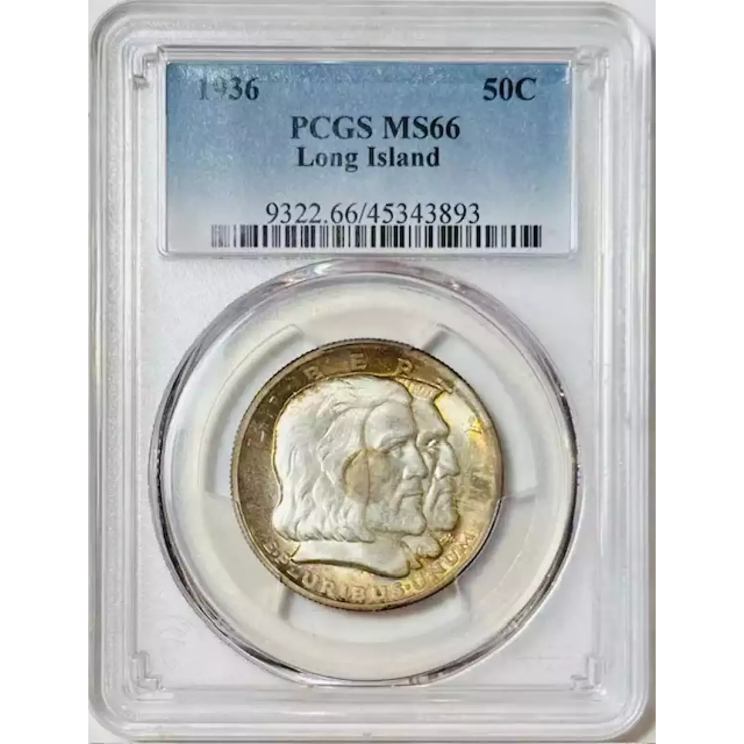1936 Commemorative Long Island PCGS MS-66 Long Island- TAB Toner! - Bob ...
