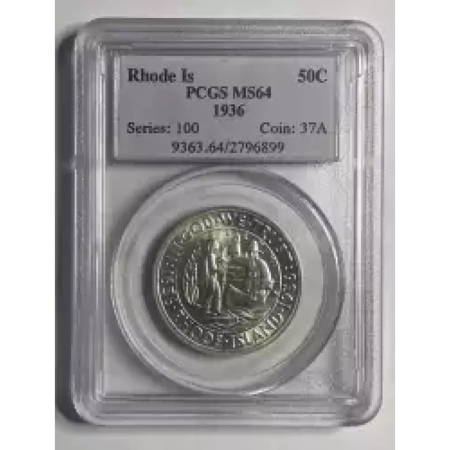 1936 Rhode Island Commemorative PCGS MS-64 Rhode Island - Bob Paul Rare ...
