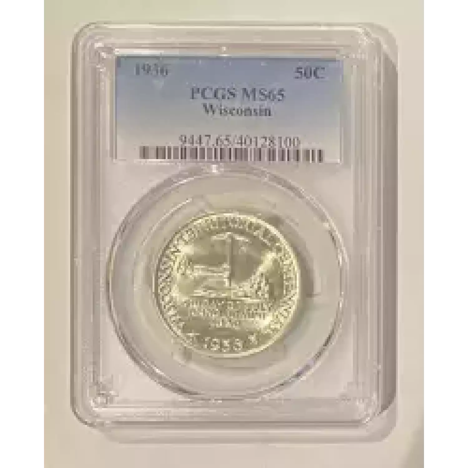 1936 Classic Commemorative Wisconsin Territorial Centennial PCGS MS-65 ...