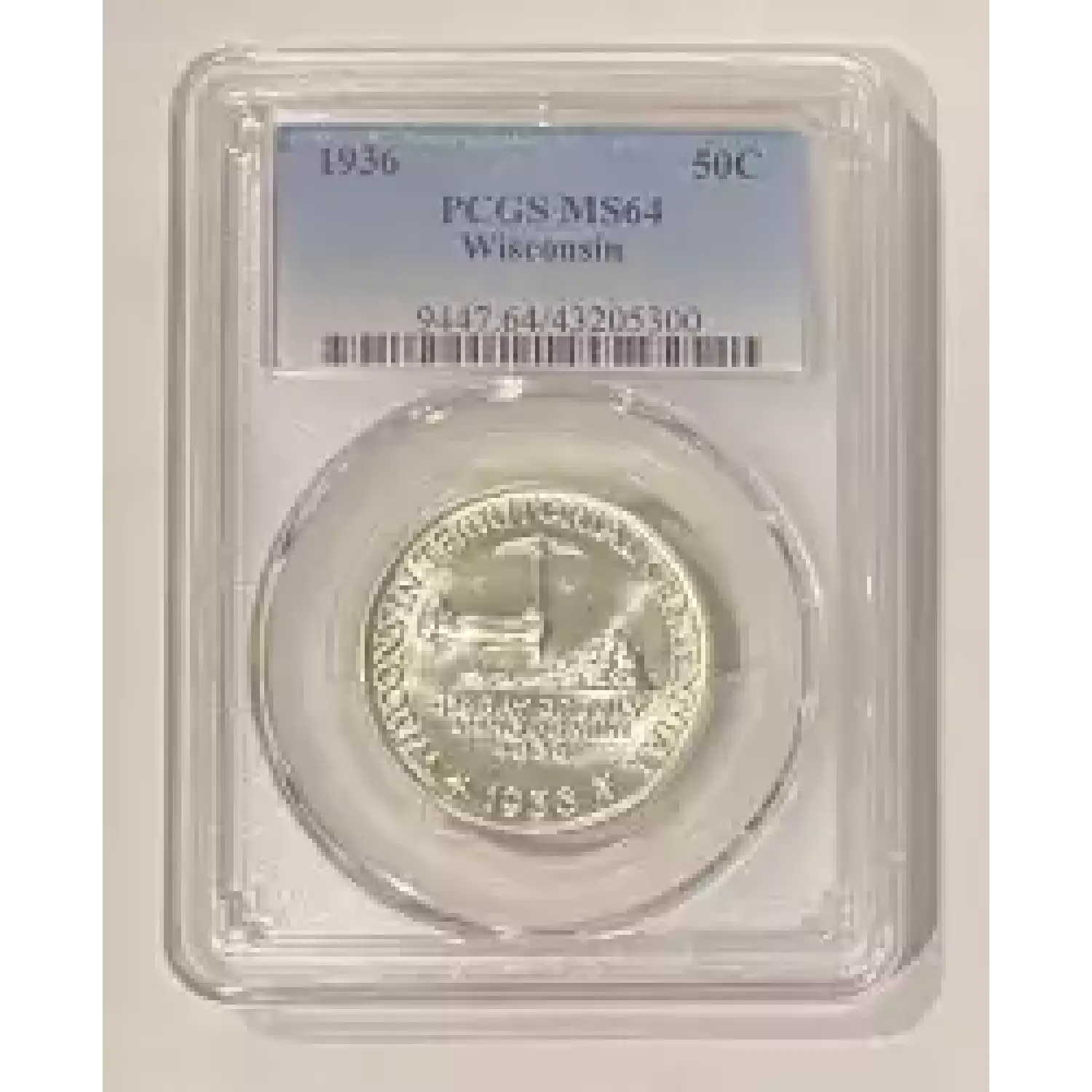 1936 Classic Commemorative Wisconsin Territorial Centennial PCGS MS-64 ...