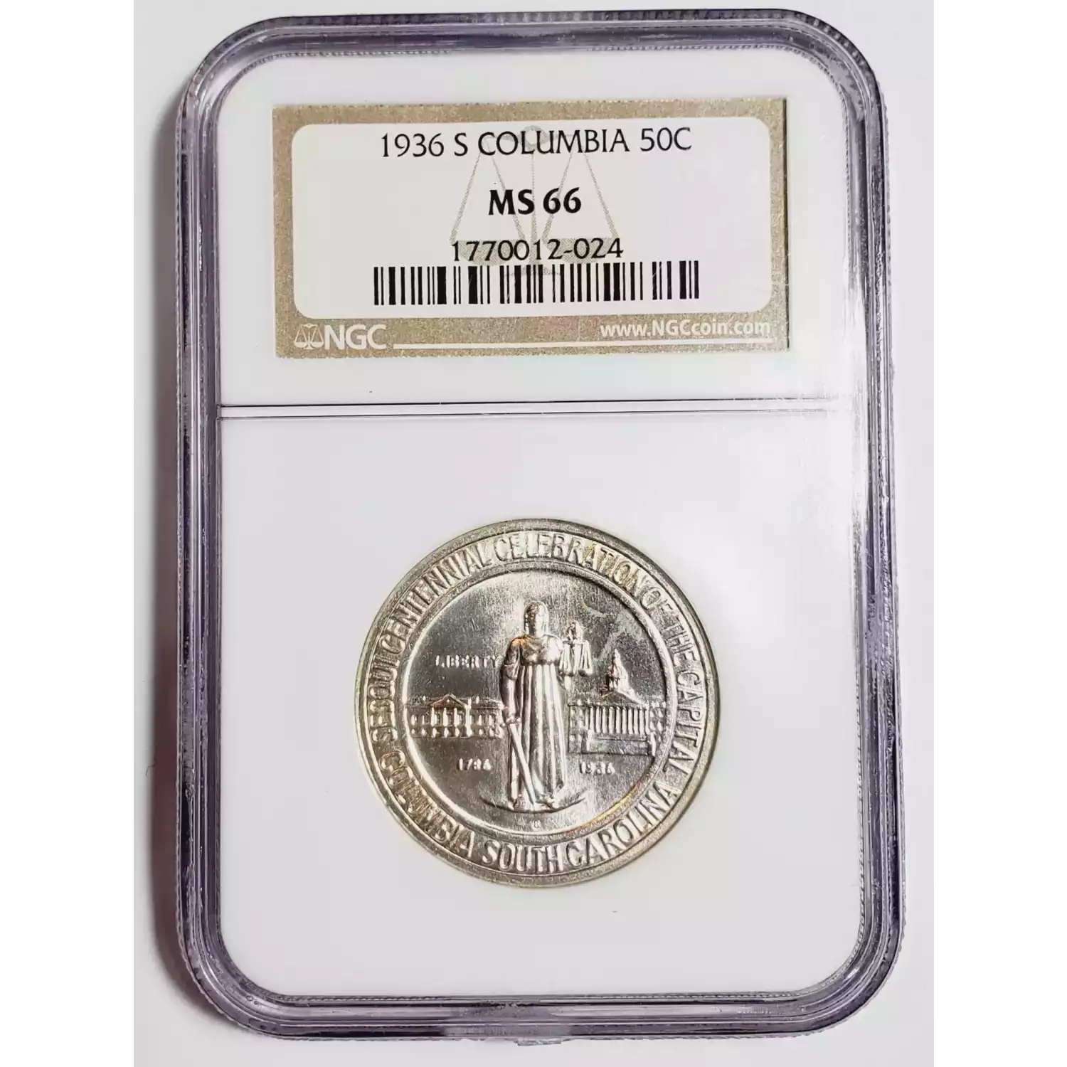 1936-S Classic Commemorative Columbia, South Carolina, Sesquicentennial ...