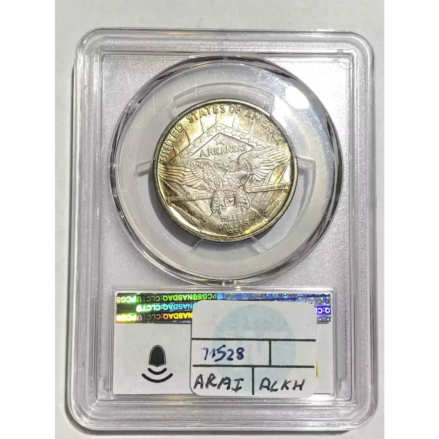 1936-D Classic Commemorative Arkansas Centennial PCGS MS-67+ Arkansas ...