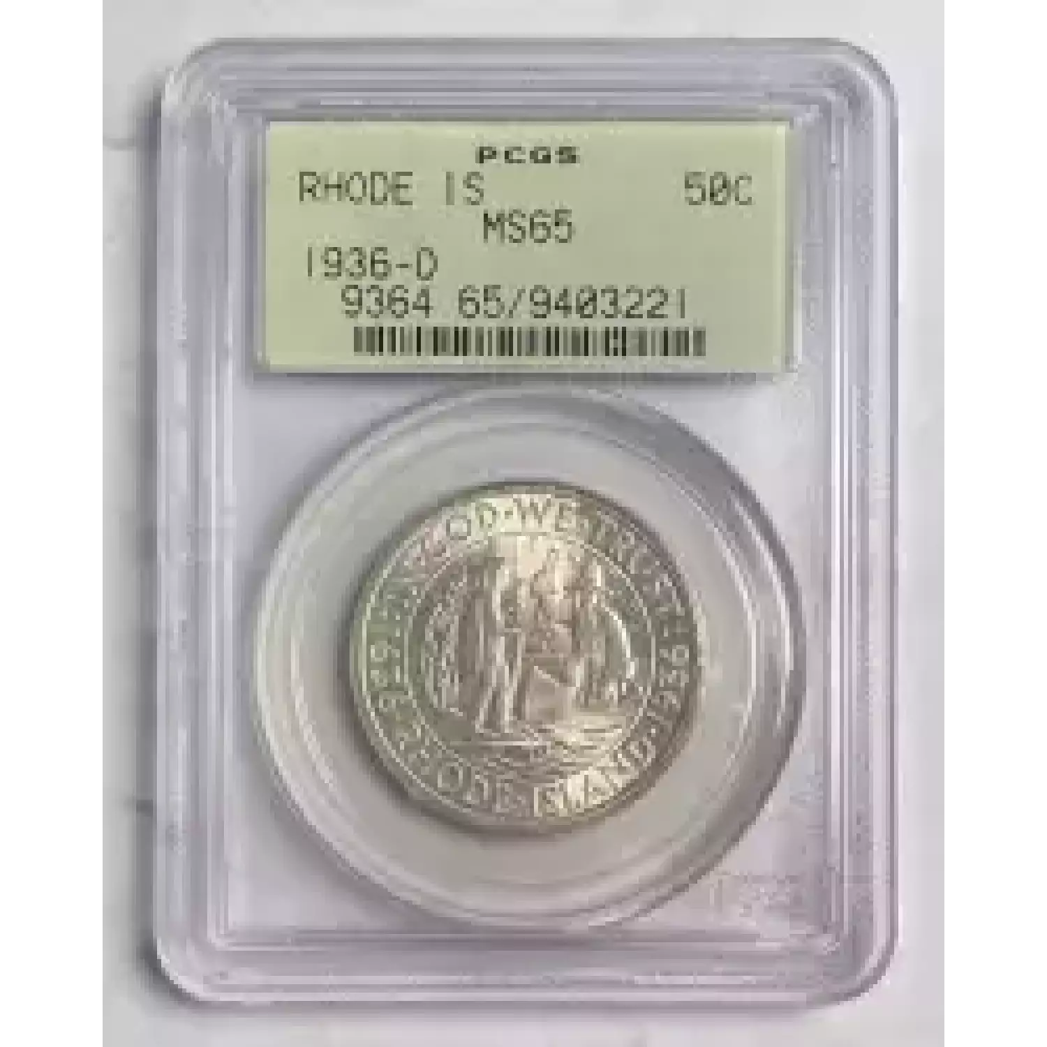1936-D Rhode Island Commemorative PCGS MS-65 Rhode Island - Bob Paul ...