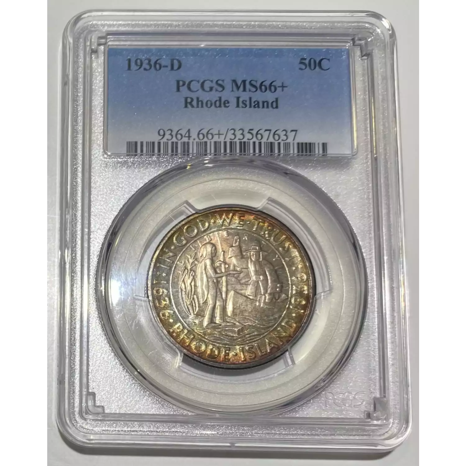 1936-D Rhode Island Commemorative PCGS MS-66+ Rhode Island - Bob Paul ...