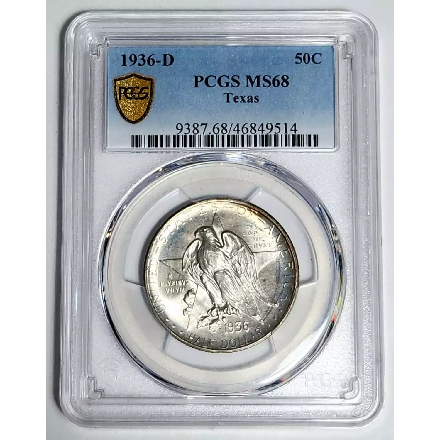 1936-D Classic Commemorative Texas Independence Centennial PCGS MS-68 ...