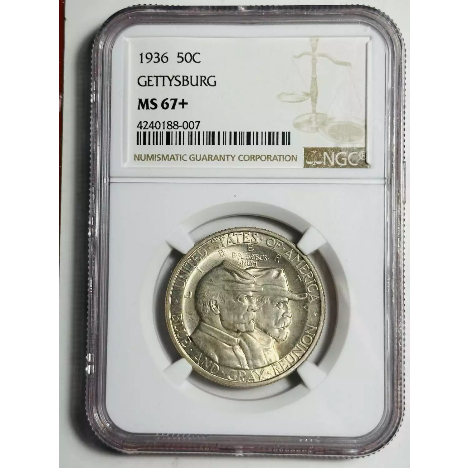 1936 Classic Commemorative Grant Memorial NGC MS-67+ GETTYSBURG - Bob ...