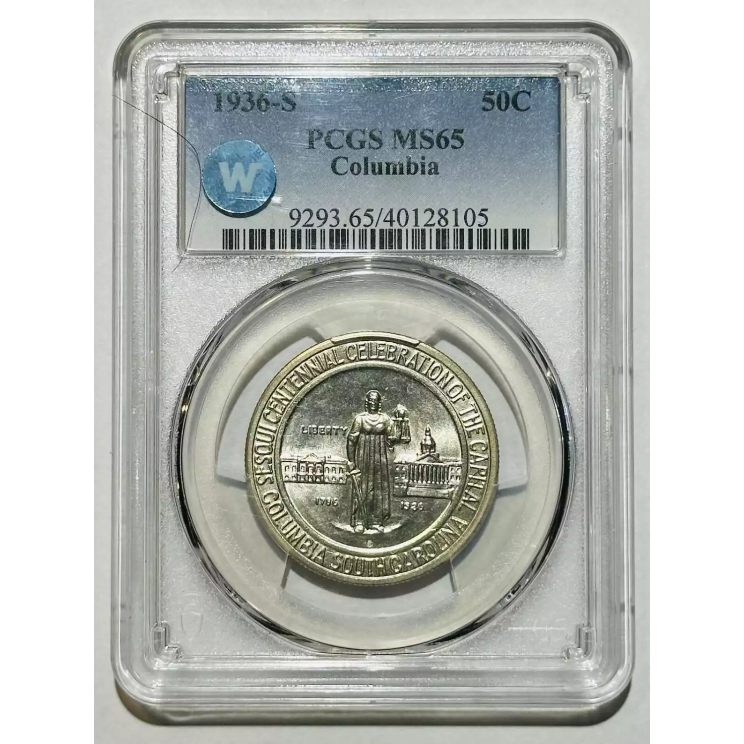 1936-S Classic Commemorative Columbia, South Carolina, Sesquicentennial ...