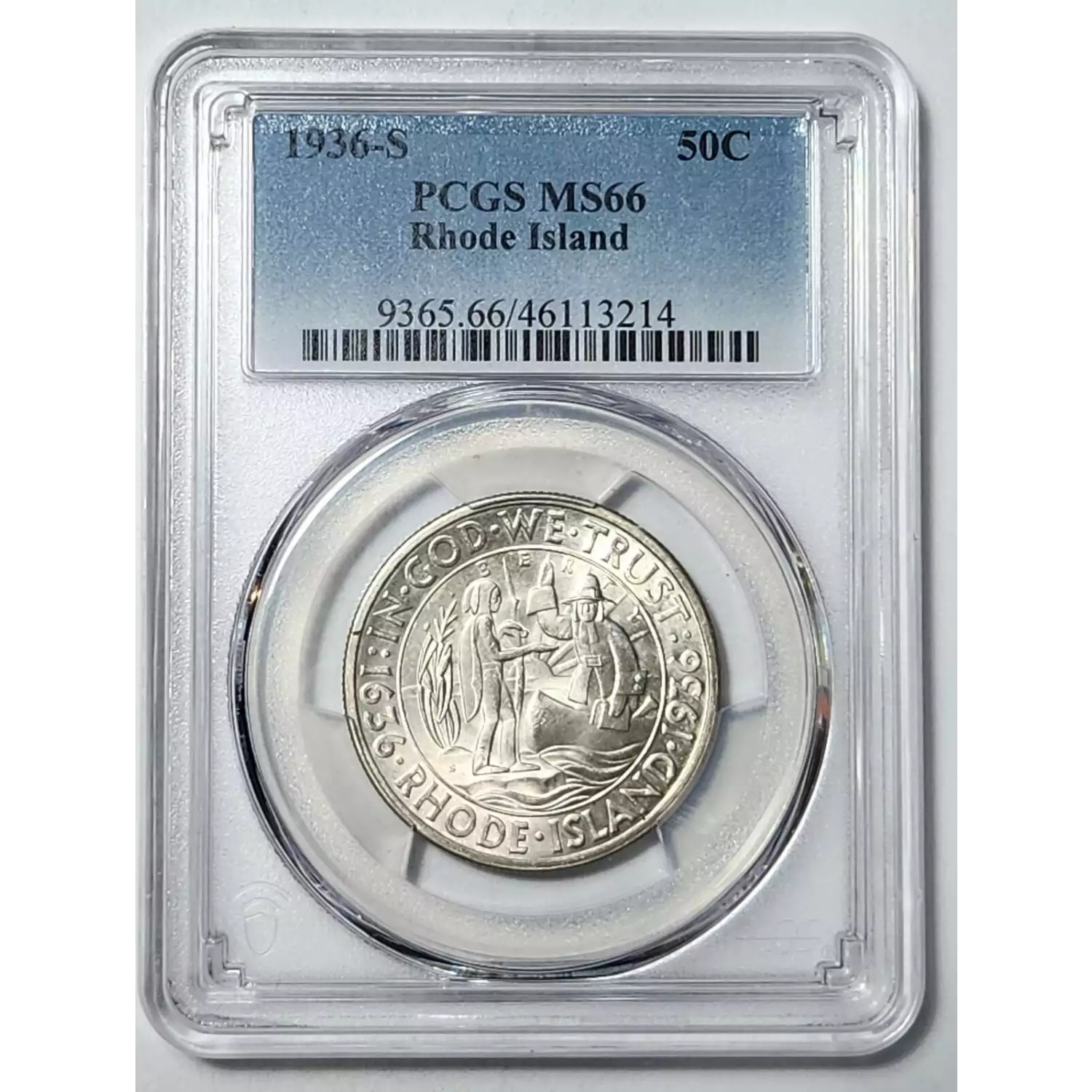 1936-S Rhode Island Commemorative PCGS MS-66 Rhode Island - Bob Paul ...