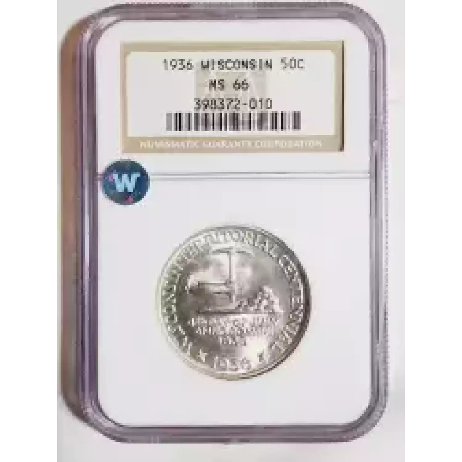 1936 Classic Commemorative Wisconsin Territorial Centennial NGC MS-66 ...
