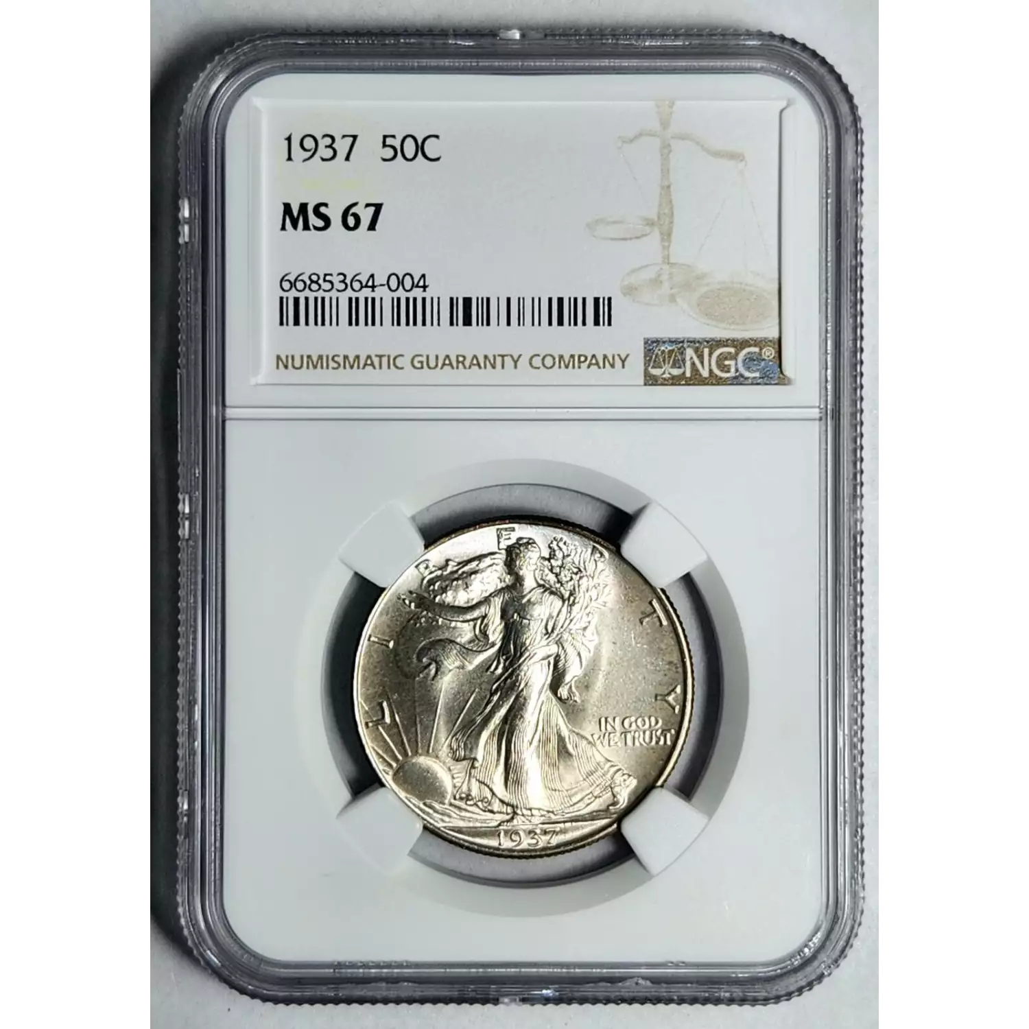 1937 Walking Liberty Half Dollar NGC MS-67 - Bob Paul Rare Coins