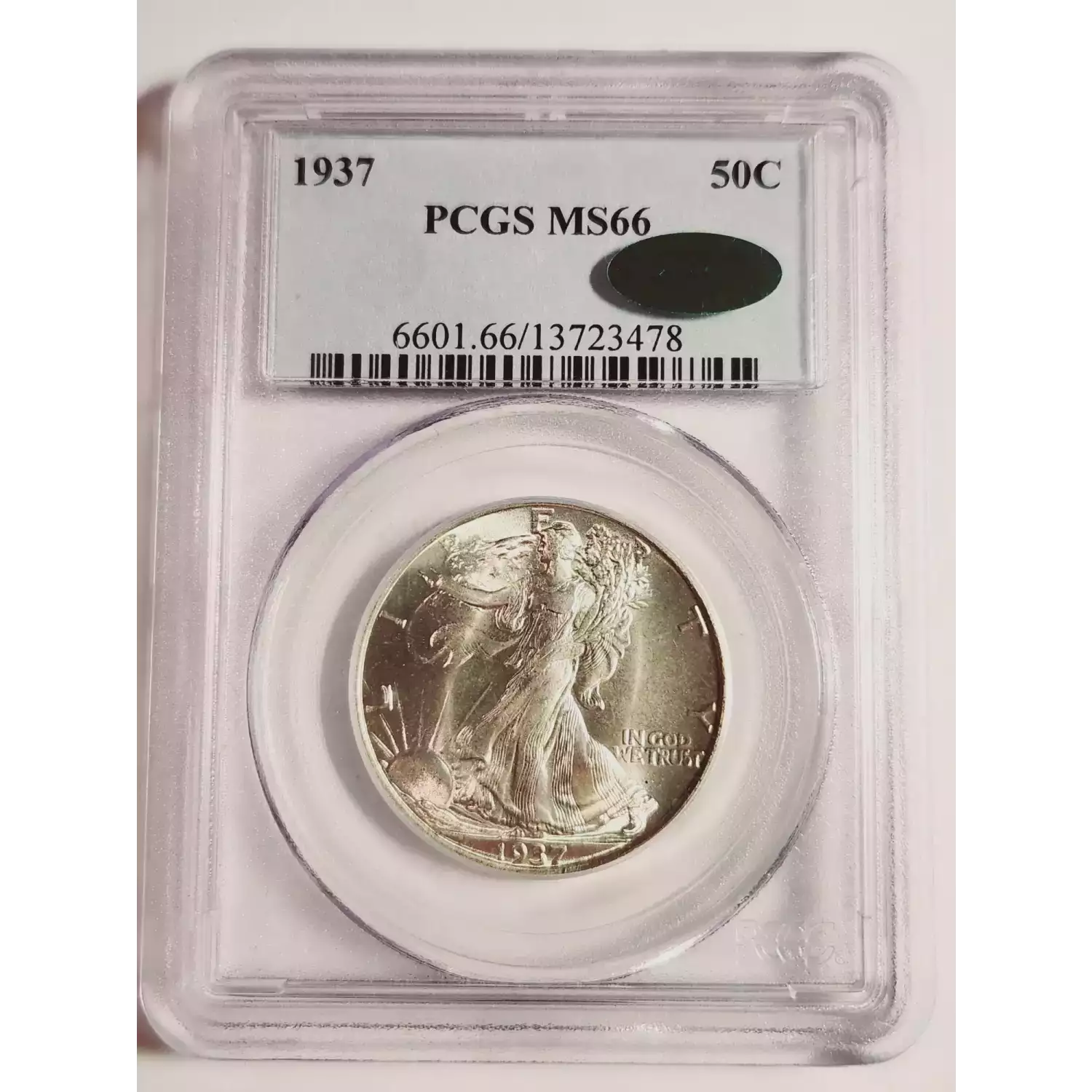 1937 Walking Liberty Half Dollar PCGS MS-66 CAC - Bob Paul Rare Coins