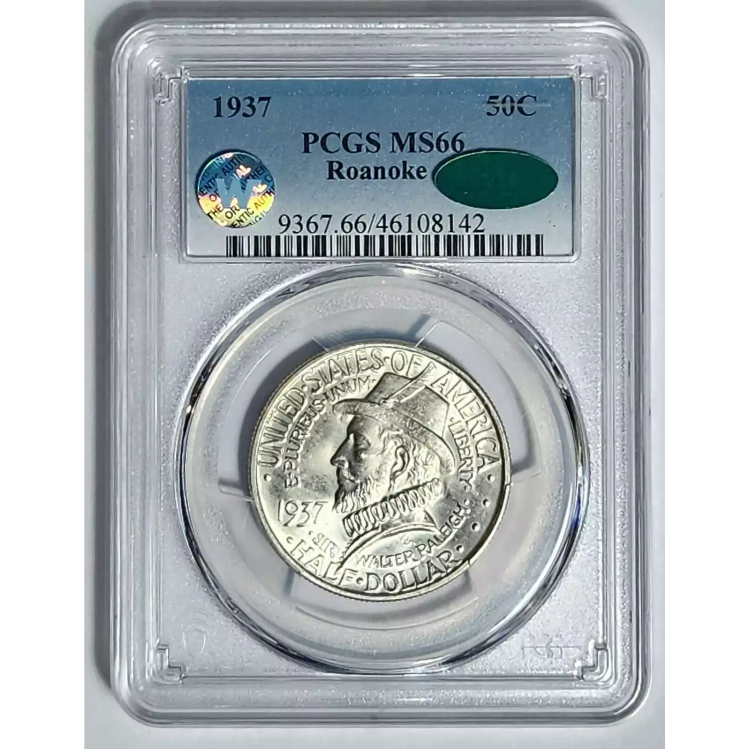 1937 Classic Commemorative Roanoke Island, North Carolina, 350th Anniversary PCGS MS-66 Roanoke ...