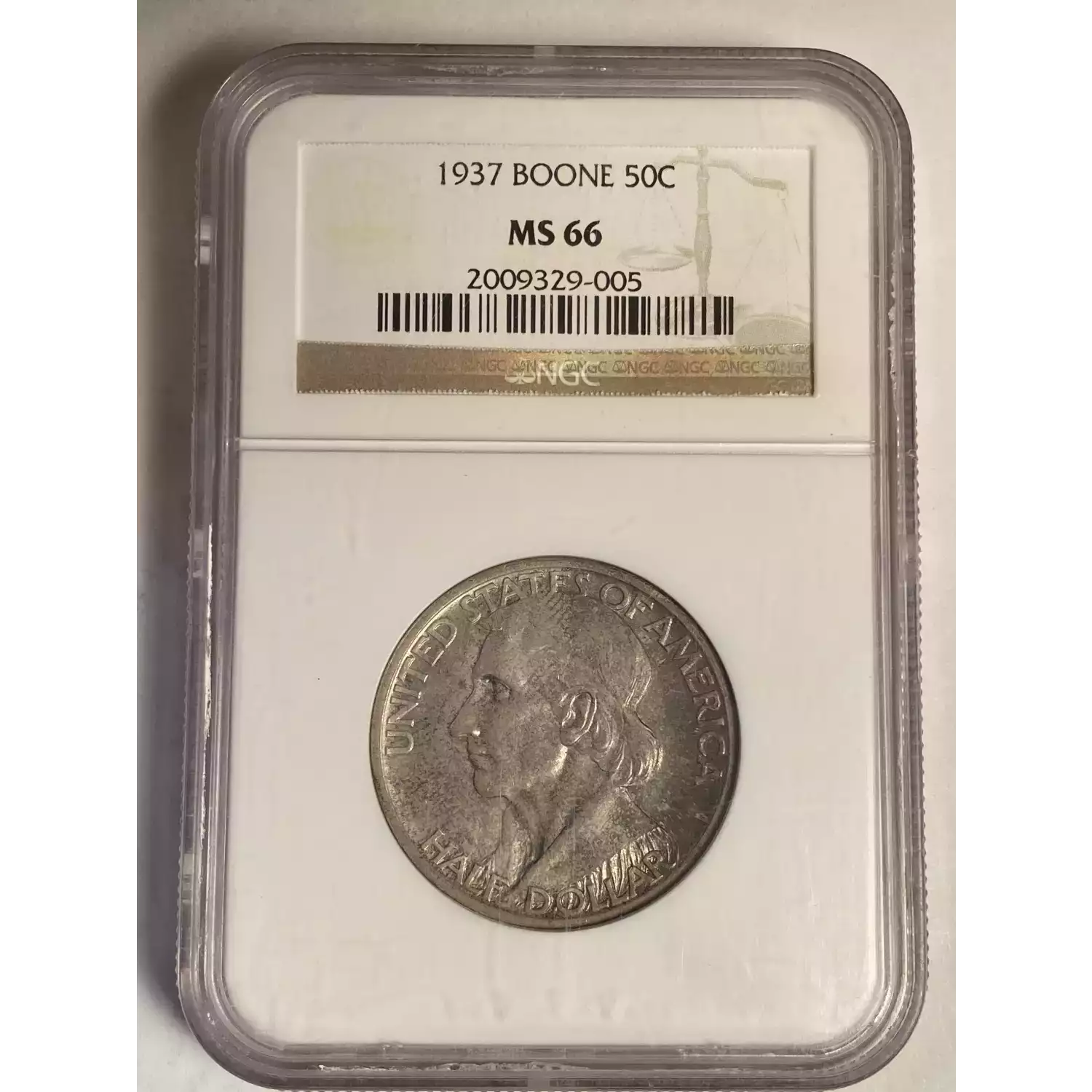 1937 Classic Commemorative Daniel Boone Bicentennial NGC MS-66 BOONE - Bob Paul Rare Coins