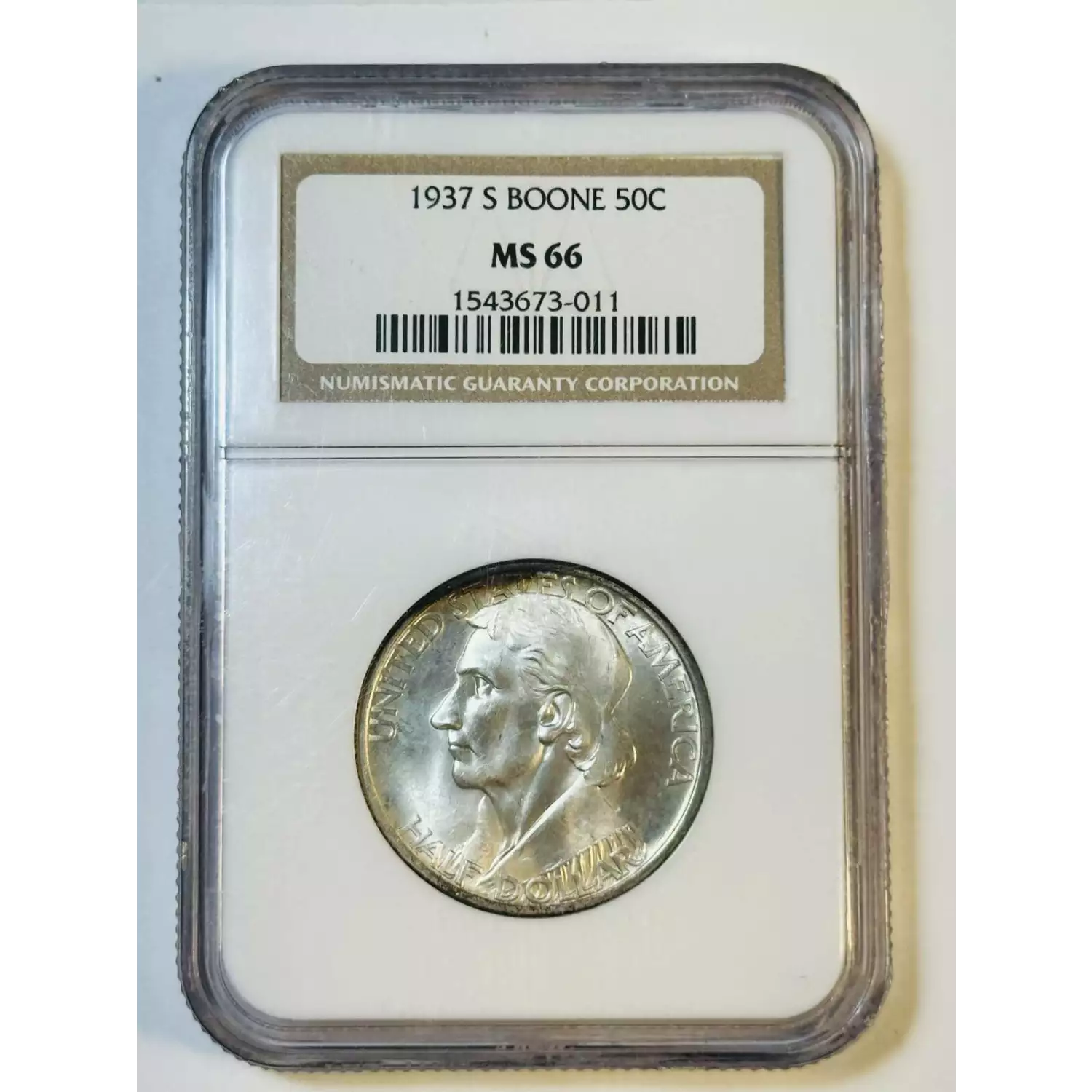 1937-S NGC MS-66 BOONE Classic Commemorative Daniel Boone Bicentennial - Bob Paul Rare Coins