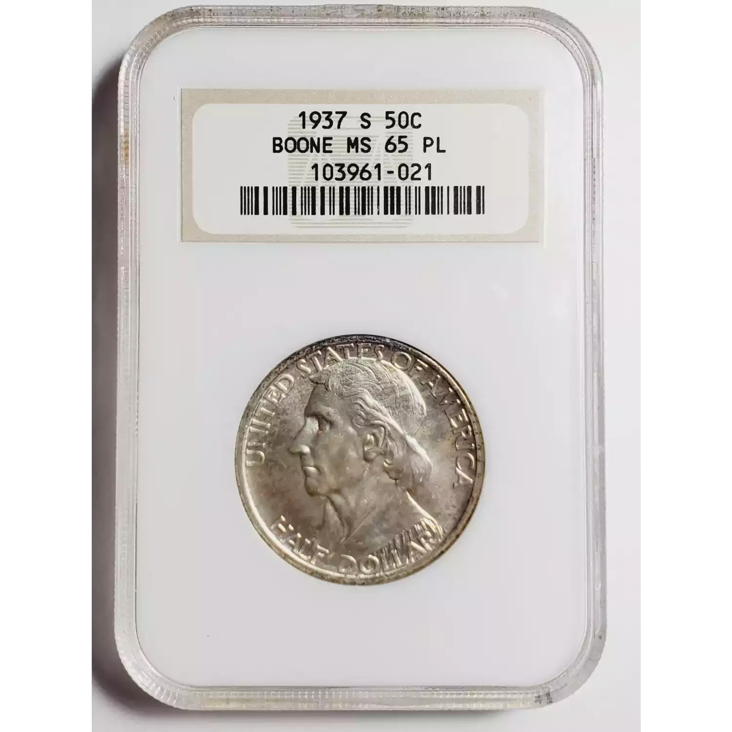 1937-S Classic Commemorative Daniel Boone Bicentennial NGC MS-65 PL BOONE - Bob Paul Rare Coins