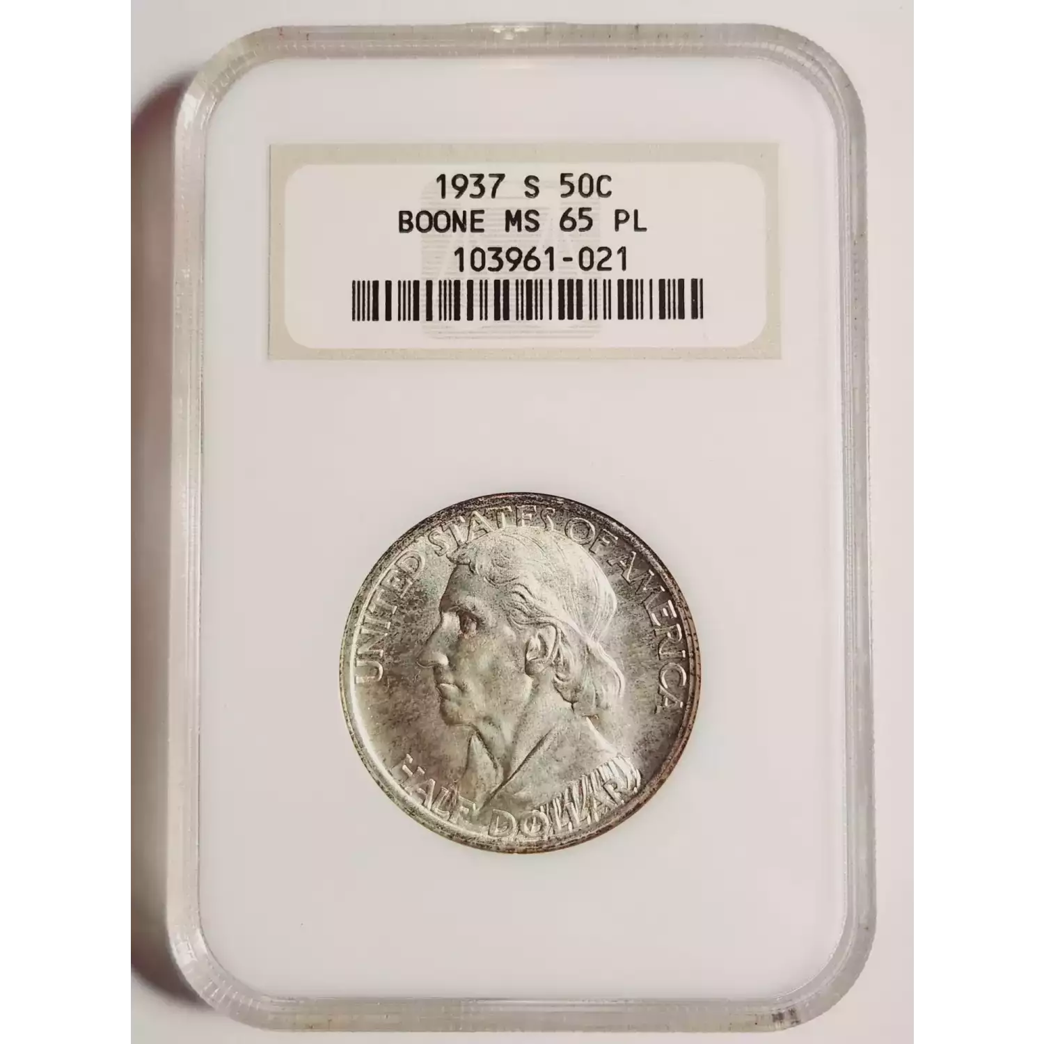 1937-S Classic Commemorative Daniel Boone Bicentennial NGC MS-65 PL BOONE - Bob Paul Rare Coins