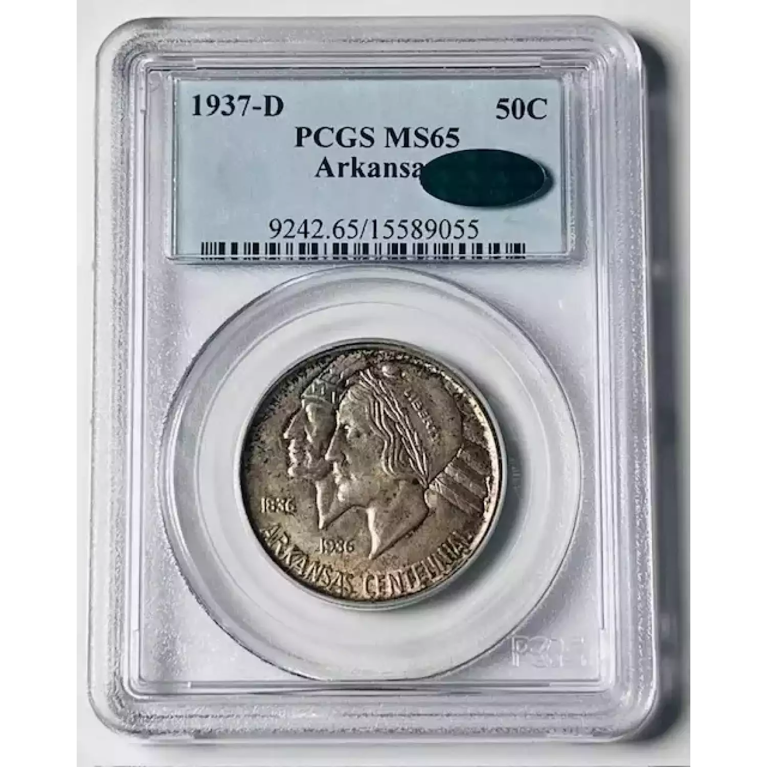 1937-D Classic Commemorative Arkansas Centennial PCGS MS-65 Arkansas ...