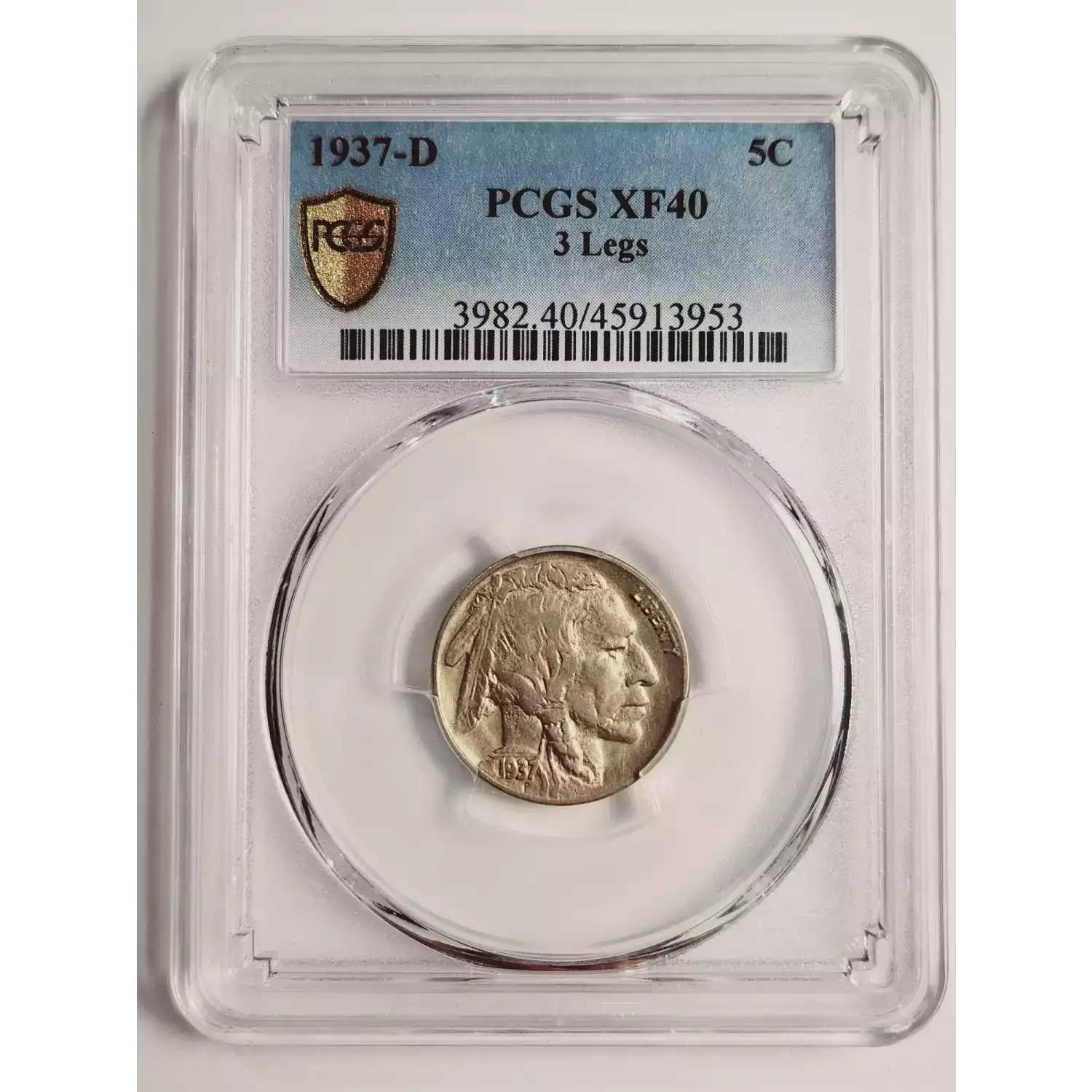 1937-D Buffalo Nickel PCGS XF-40 3 Legs - Bob Paul Rare Coins