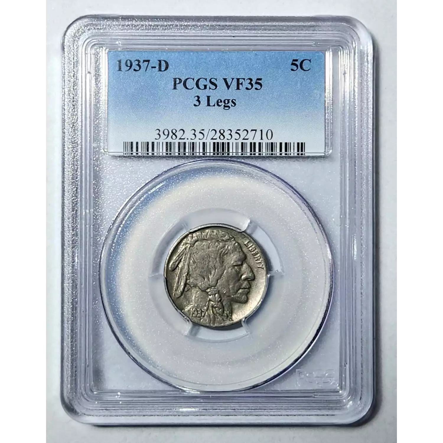 1937-D Buffalo Nickel PCGS VF-35 3 Legs - Bob Paul Rare Coins