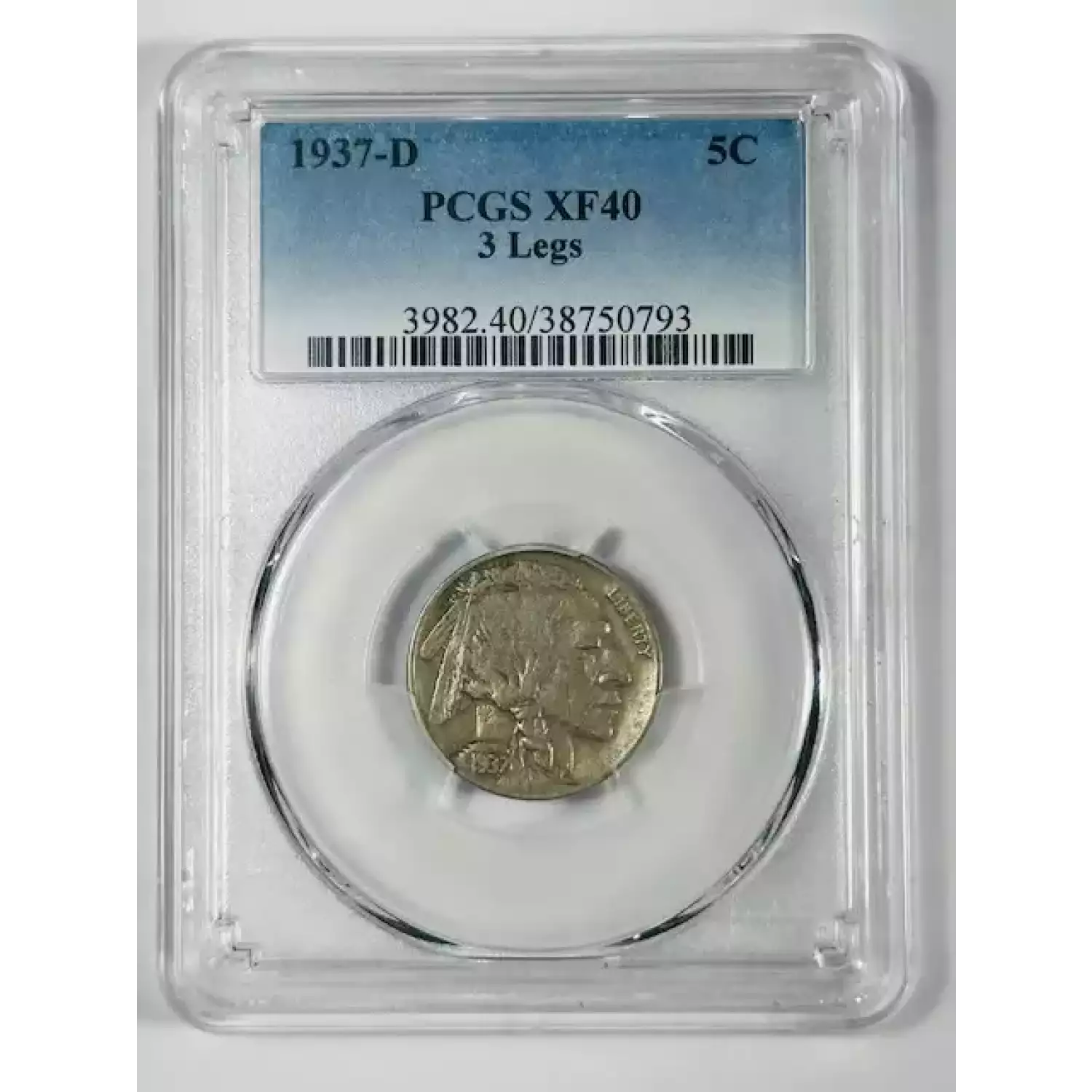 1937-D Buffalo Nickel PCGS XF-40 3 Legs - Bob Paul Rare Coins