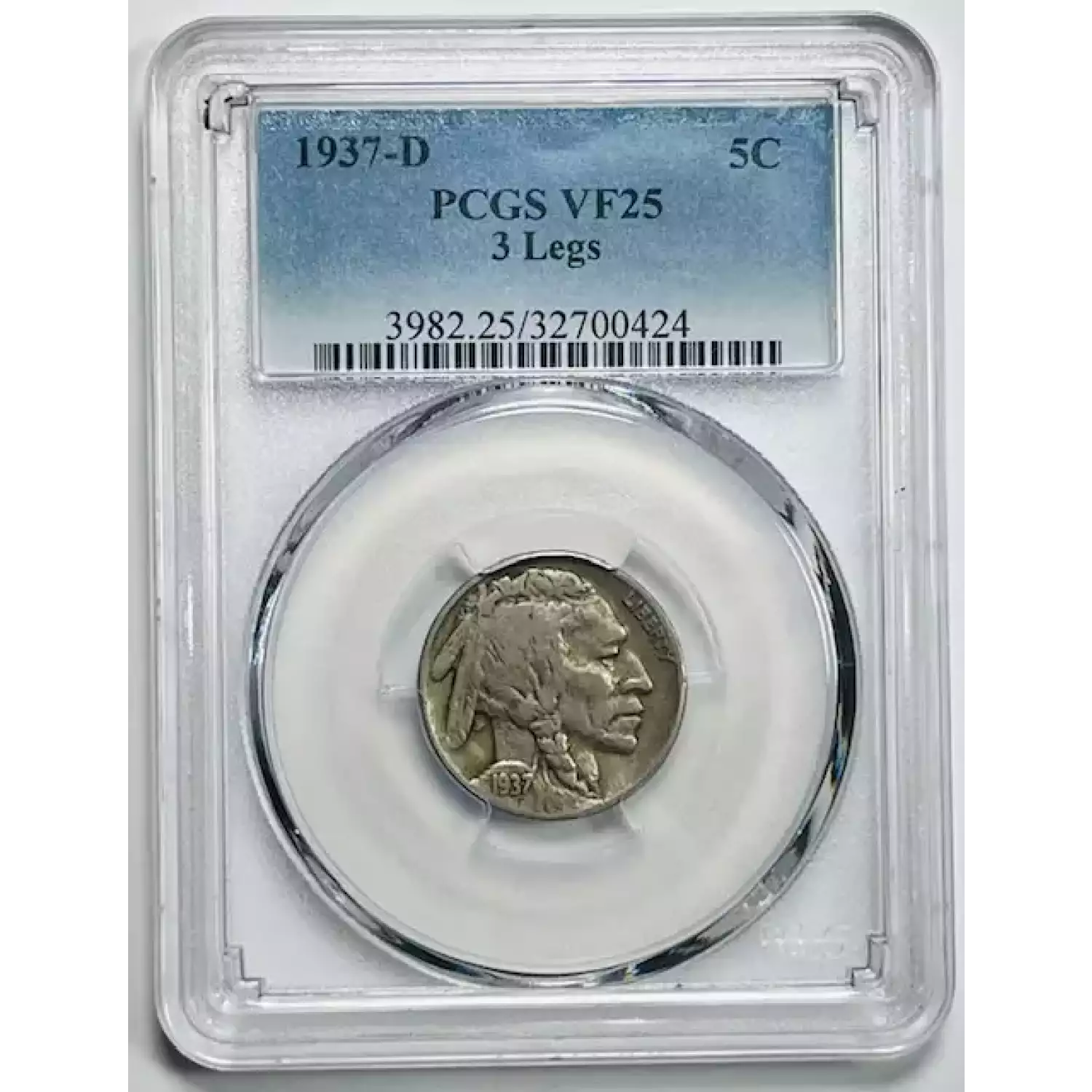 1937-D Buffalo Nickel PCGS VF-25 3 Legs - Bob Paul Rare Coins