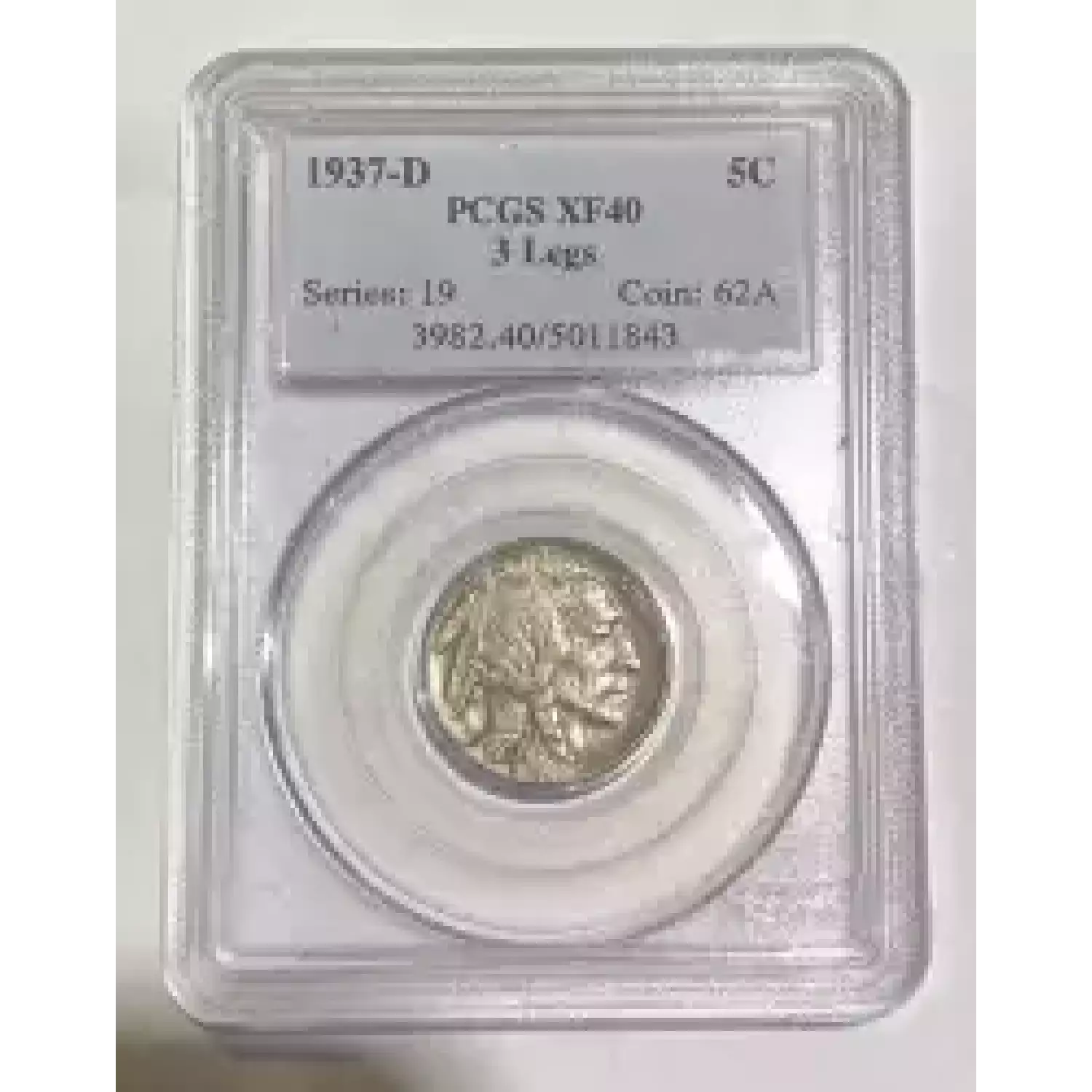 1937-D Buffalo Nickel PCGS XF-40 3 Legs - Bob Paul Rare Coins